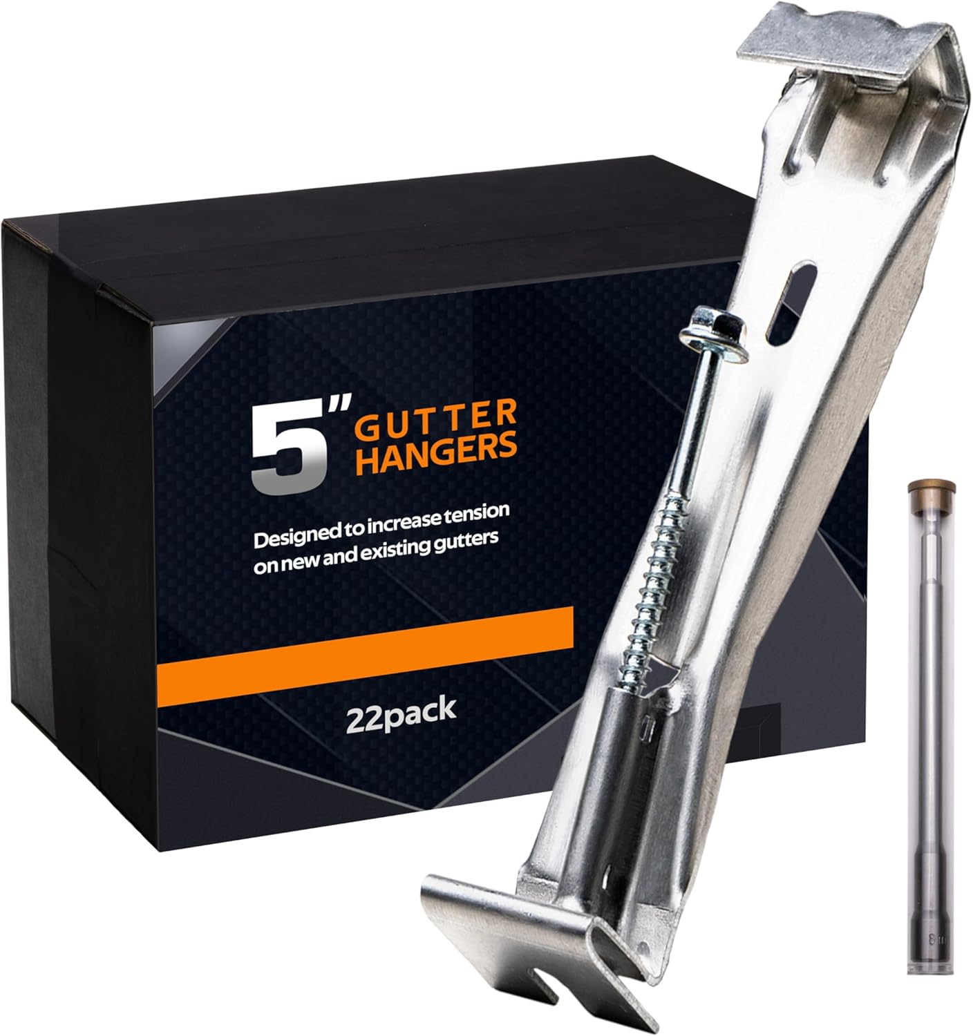 SUPFITMAS Gutter Hangers, 5 inch 22 Pack (+10% Quantity and a Free nut ...