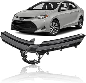 Amazon.com: HAPSO Front Bumper Upper Hood Grille Glossy Black Grill ...