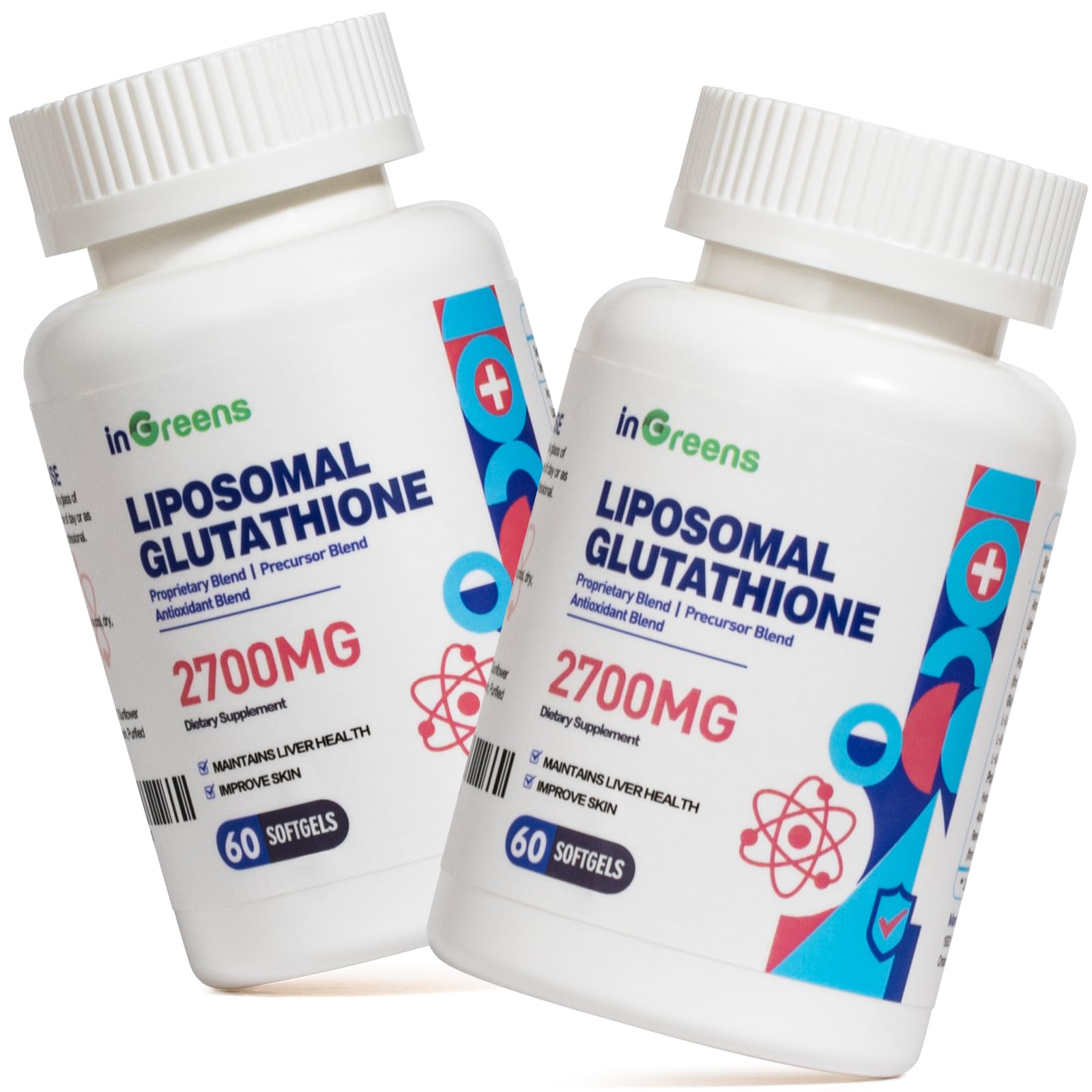 Buy 2700 MG Liposomal Glutathione Supplement, Max Absorption, Active ...