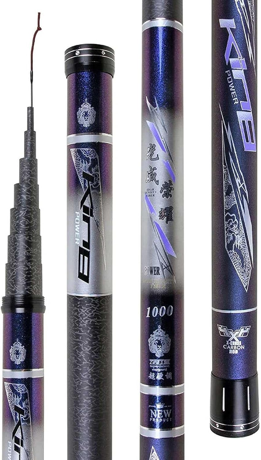 TSHIGO Teleskop Angelrute, Ultraleichte Reise Stipprute, 8m,9m,10m,11m ...