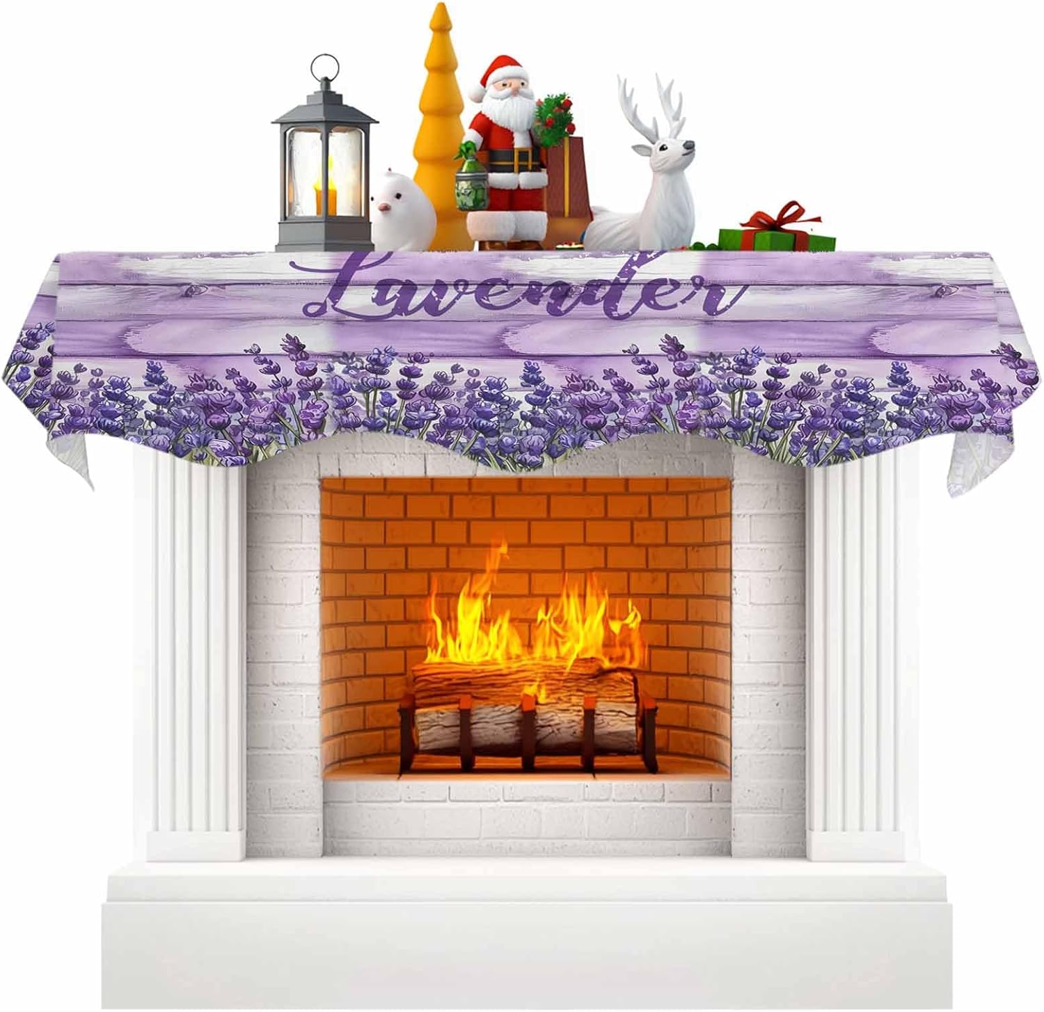 Amazon.com: Yukro Fireplace Mantel Scarf 17 x 60 Inch, Farmhouse ...