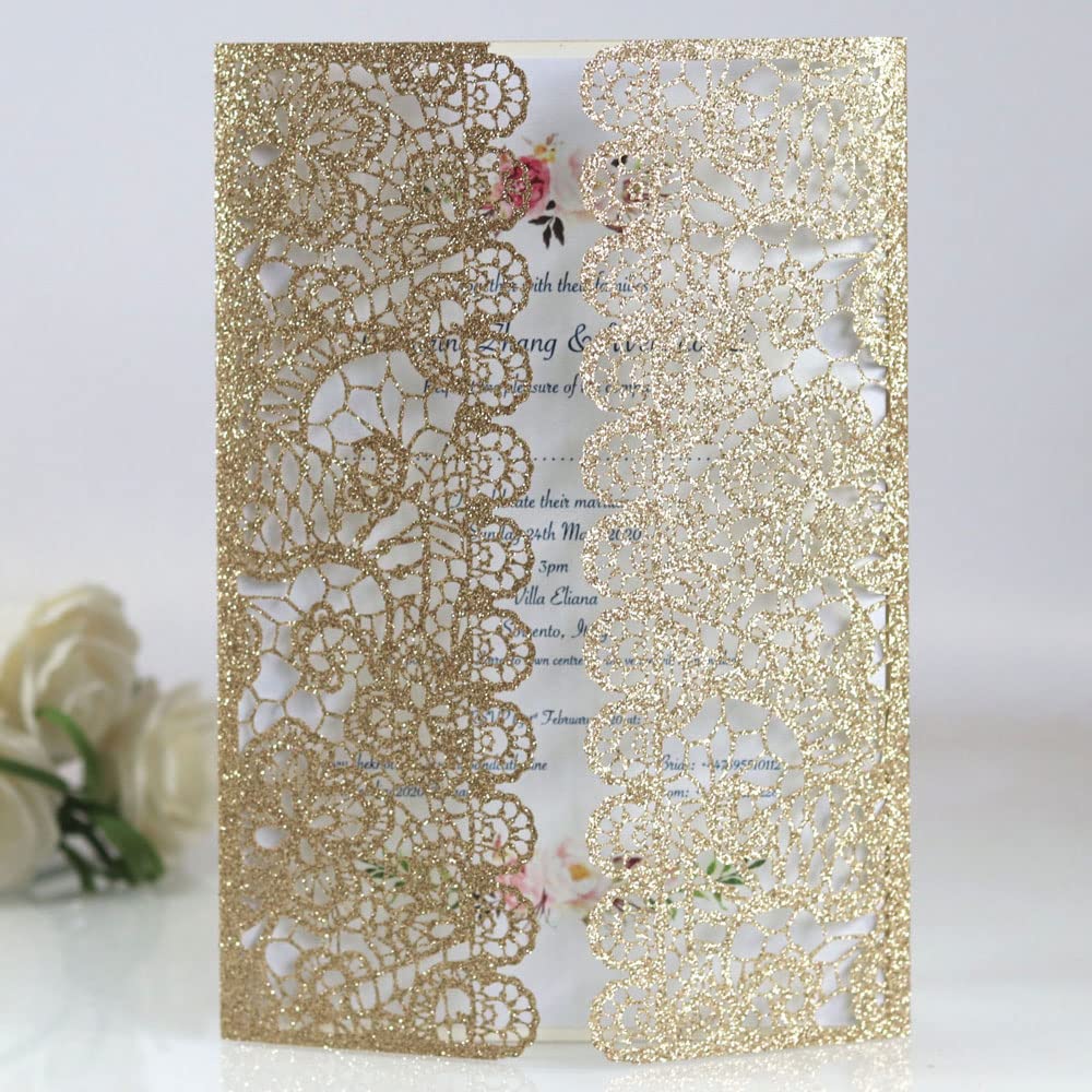 Laser Cut Wrap Wedding Invitation