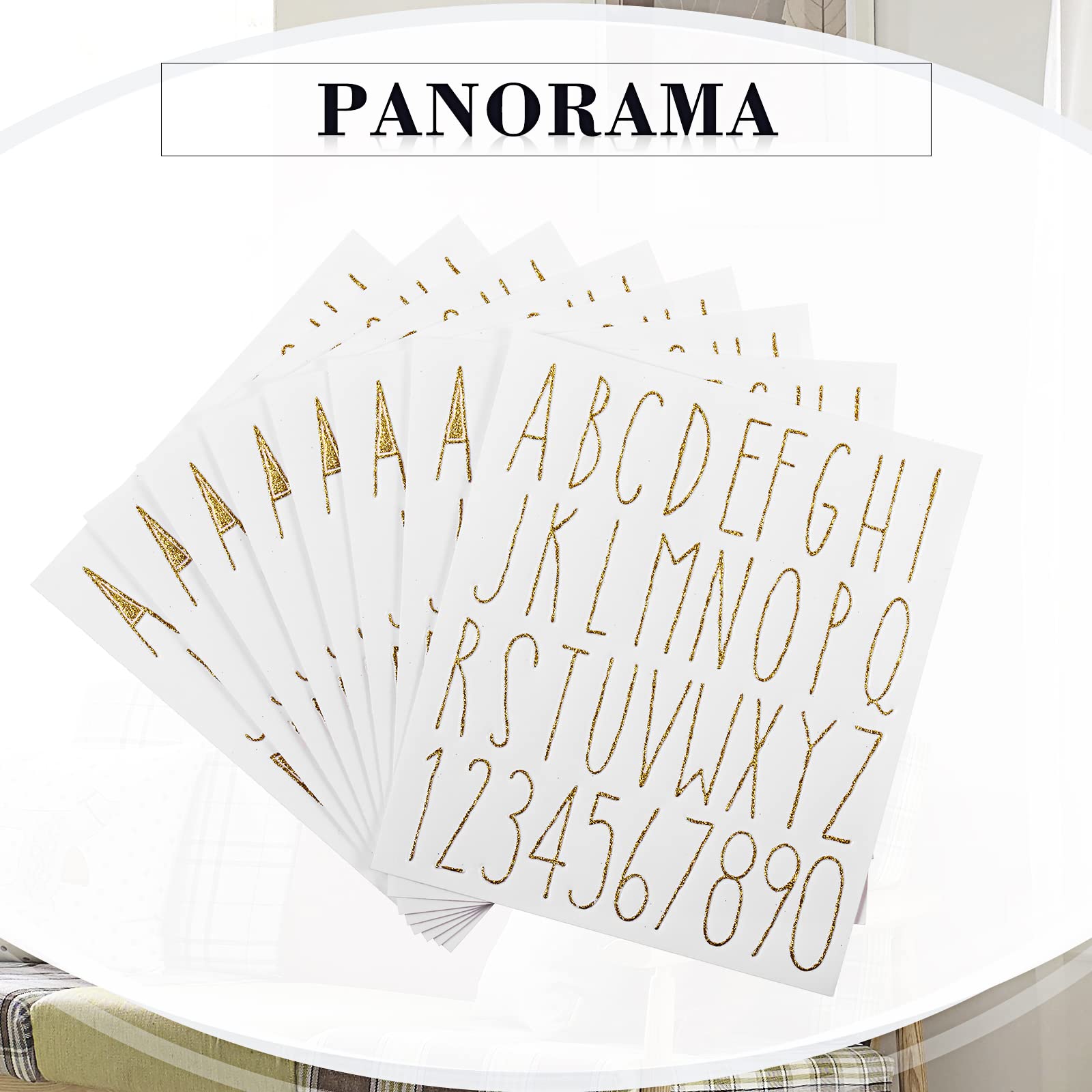 Snapklik.com : Clabby 8 Sheets Letter Stickers Vinyl Alphabet Numbers ...