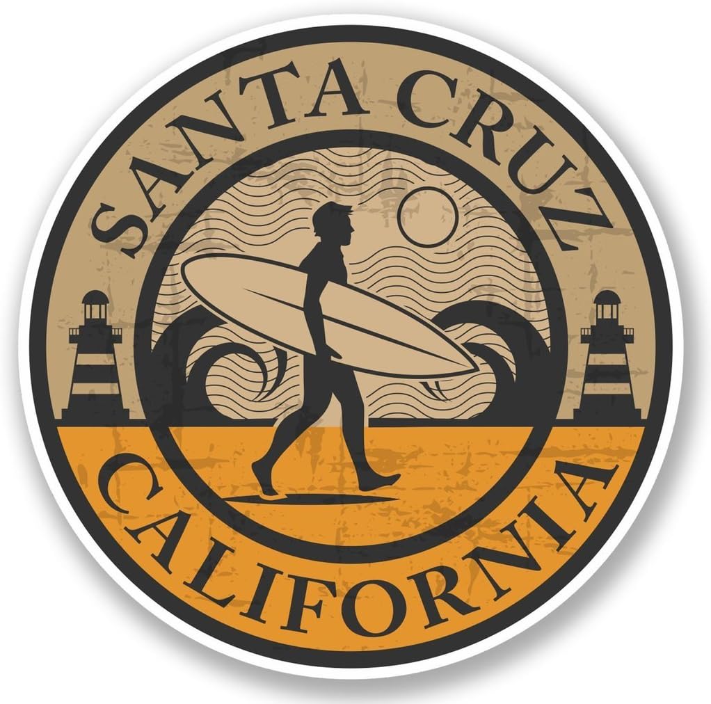 Amazon.com: Santa Cruz California Vinyl Sticker Decal Laptop Car Bumper ...