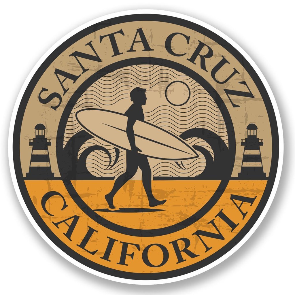 Amazon.com: Santa Cruz California Vinyl Sticker Decal Laptop Car Bumper ...