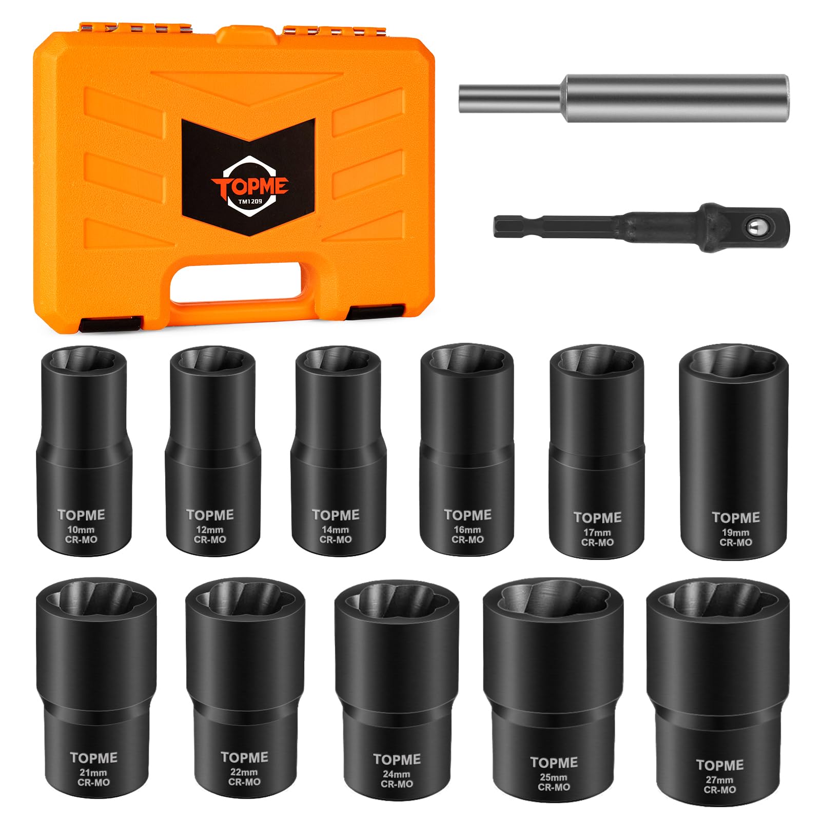 Amazon.com: Topme Lug Nut Removal Tool, 13 Pieces Lug Nut Extractor Set ...