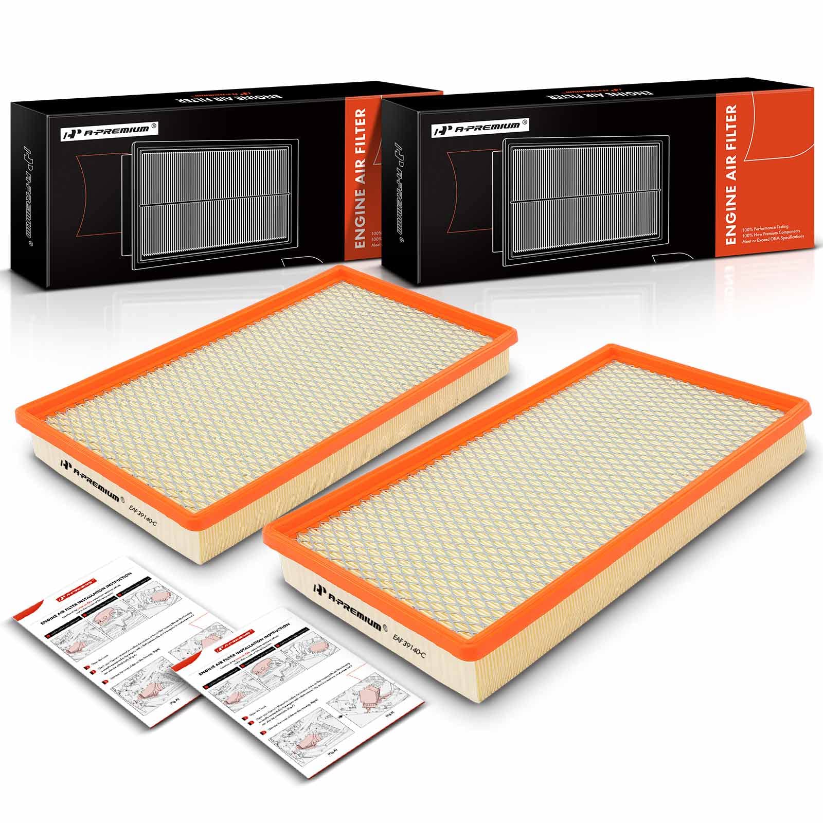 Amazon.com: A-Premium 2-PC Engine Air Filter Compatible with Chevrolet ...