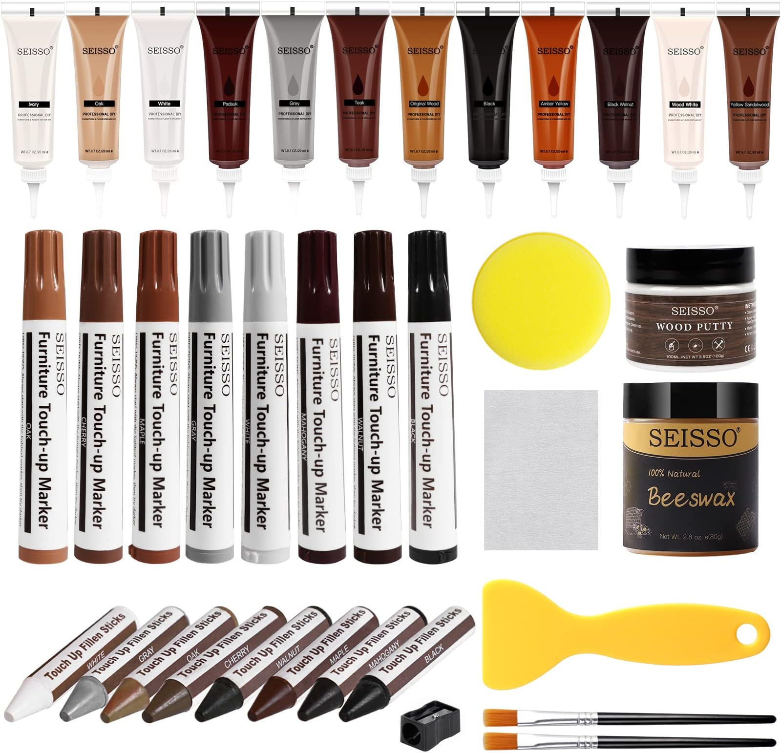 Amazon.com: Wood Furniture Repair Kit and Filler - Set of 50 with ...