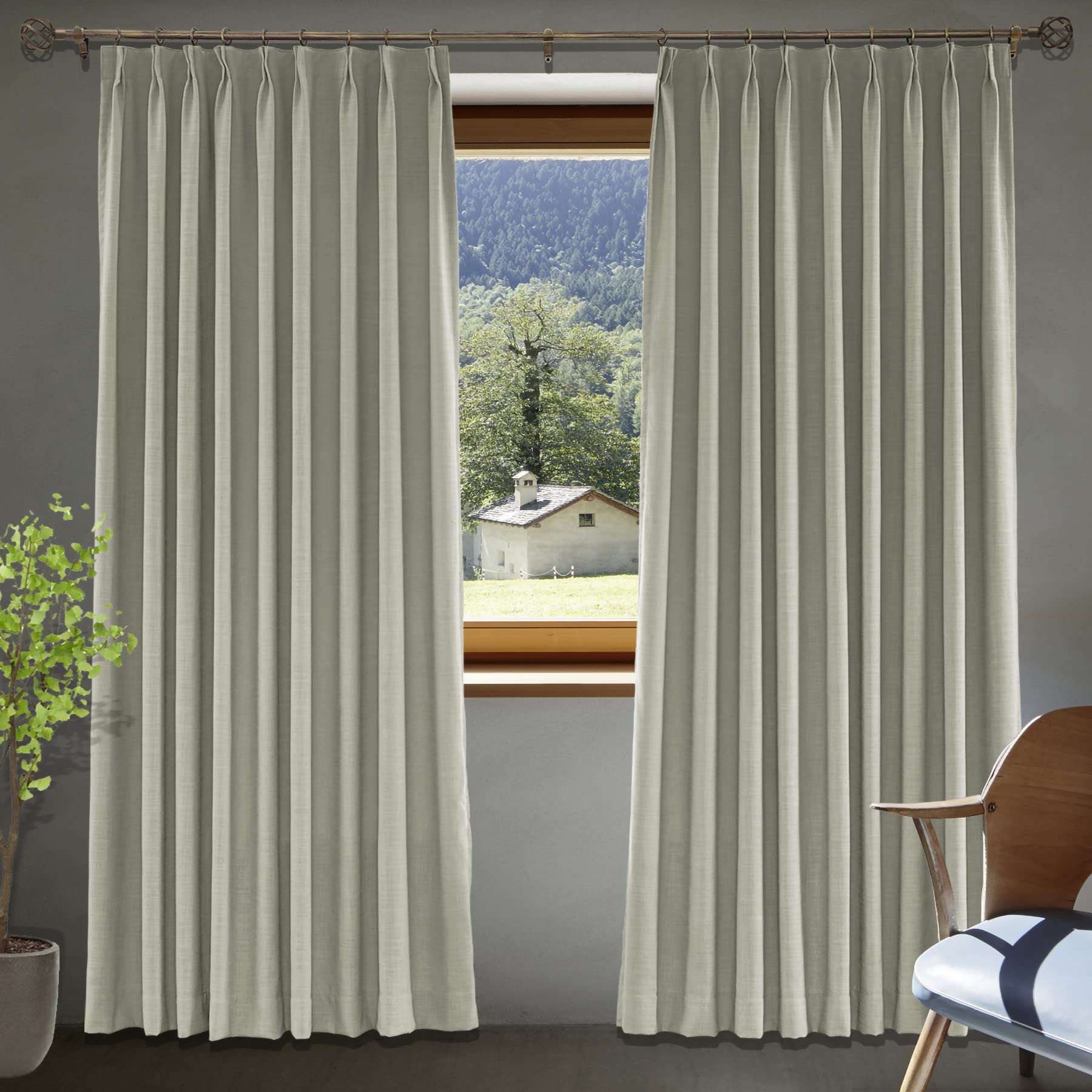 Traverse Rod Drapes With Transom Windows 22 Chic French Door Curtain
