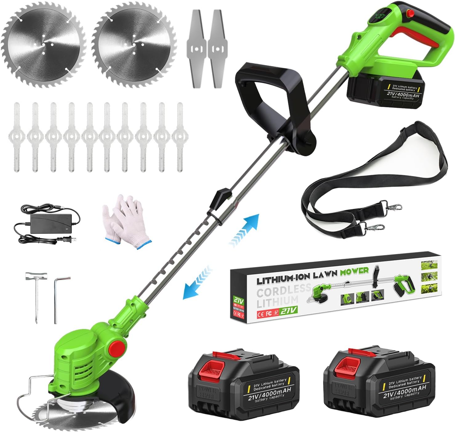 Amazon.com : Cordless Weed Eater Battery Powered, 4-in-1 Electric Weed ...