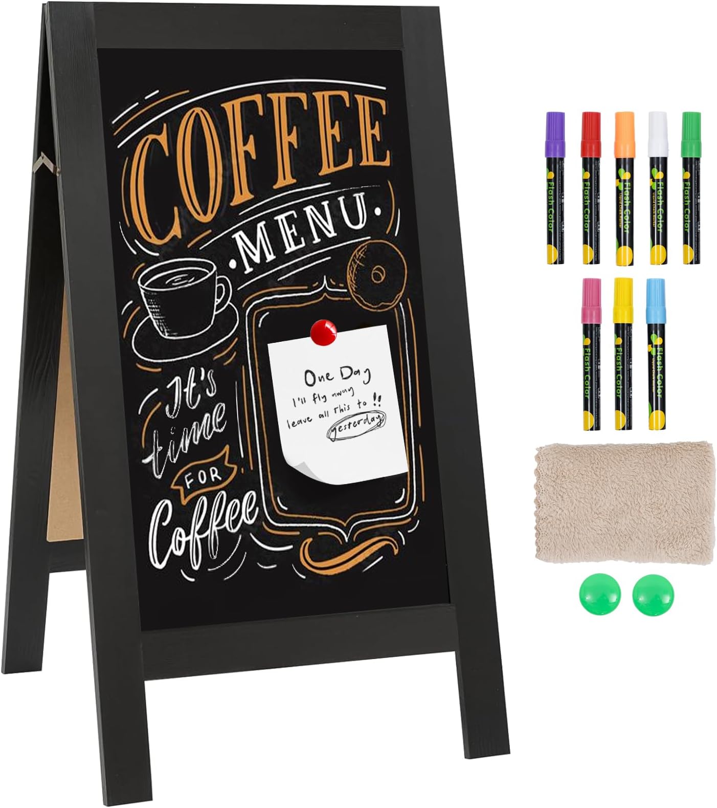 Amazon.com : Blushtier Chalkboard Sign with Metal Base 18 x 43 Double ...