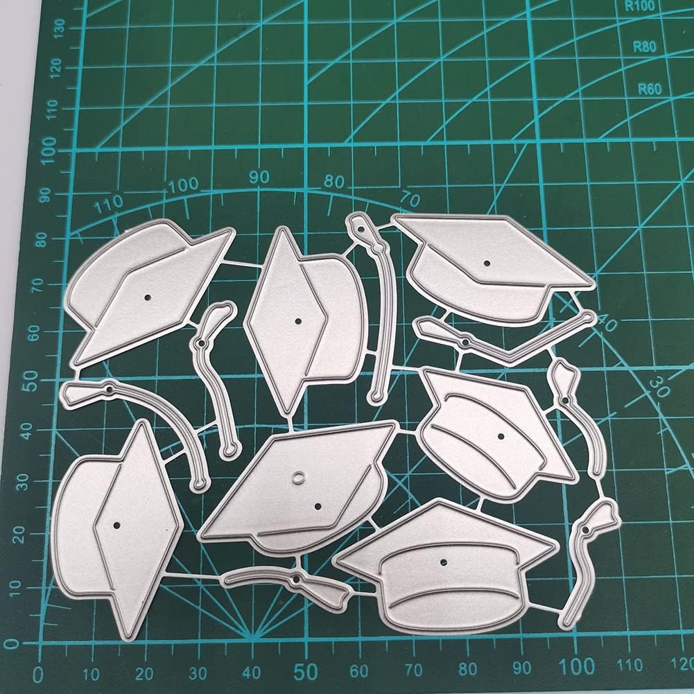 Amazon.com: Graduation Theme Cutting Dies for Card Making, Hats Stars ...