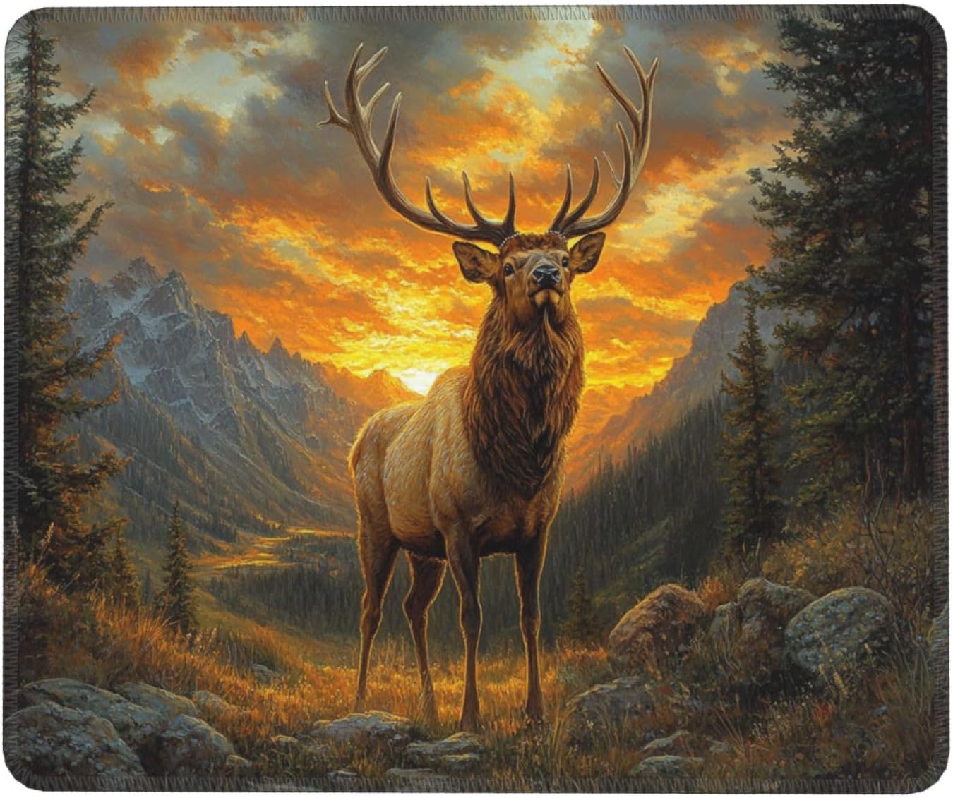 Tier Hirsch Mauspad 300 x 250 x 3 mm Gaming Mousepad, Nahtlose Kanten ...