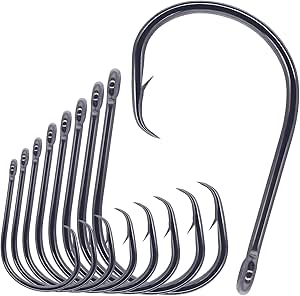 Amazon.com : LURELINK-Inline-Circle-Hooks-Saltwater-for-Catfish-Bass ...