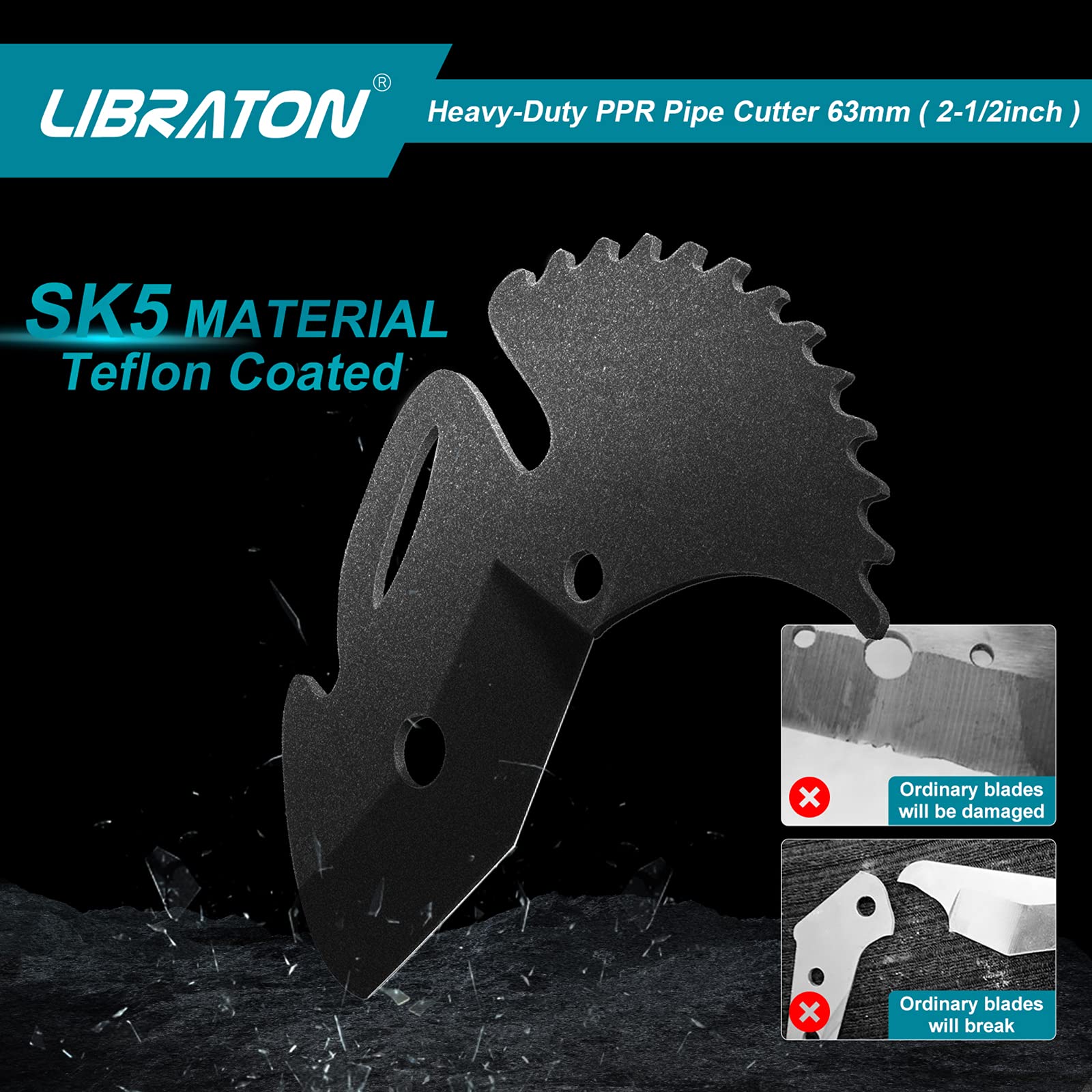 Buy Libraton PVC Cutter, Up to 2-1/2", PVC Pipe Cutter 2 Inch, ABS Pipe ...