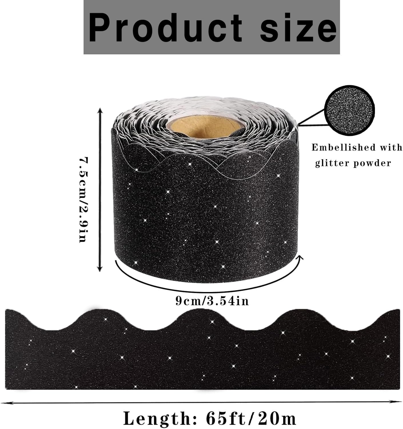 Snapklik.com : 65Feet Bulletin Board Borders, Shine Scalloped Borders ...