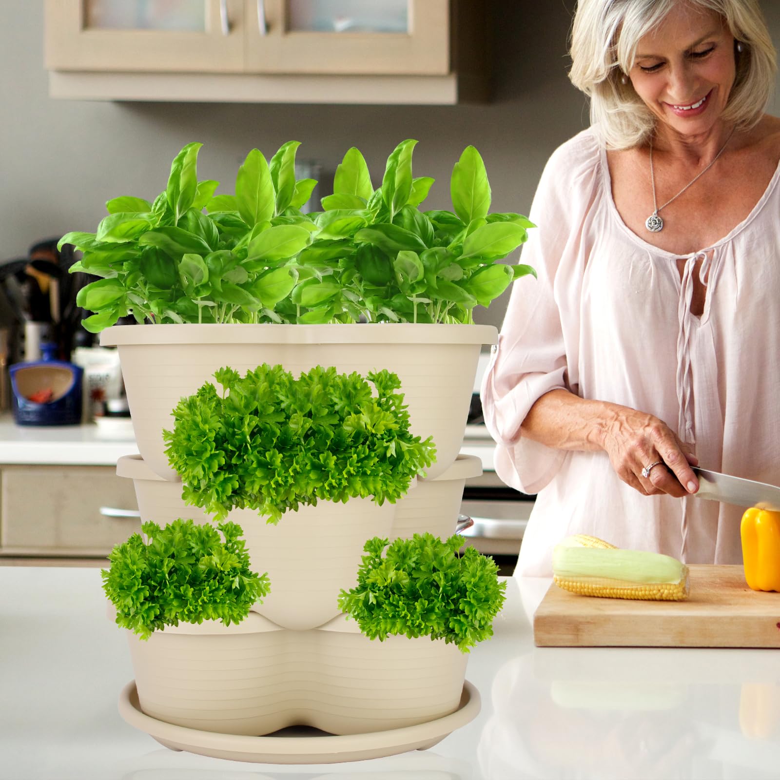 Snapklik.com : RooTrimmer 5 Tier Strawberry Planter Planter Pot, 2 Pack ...