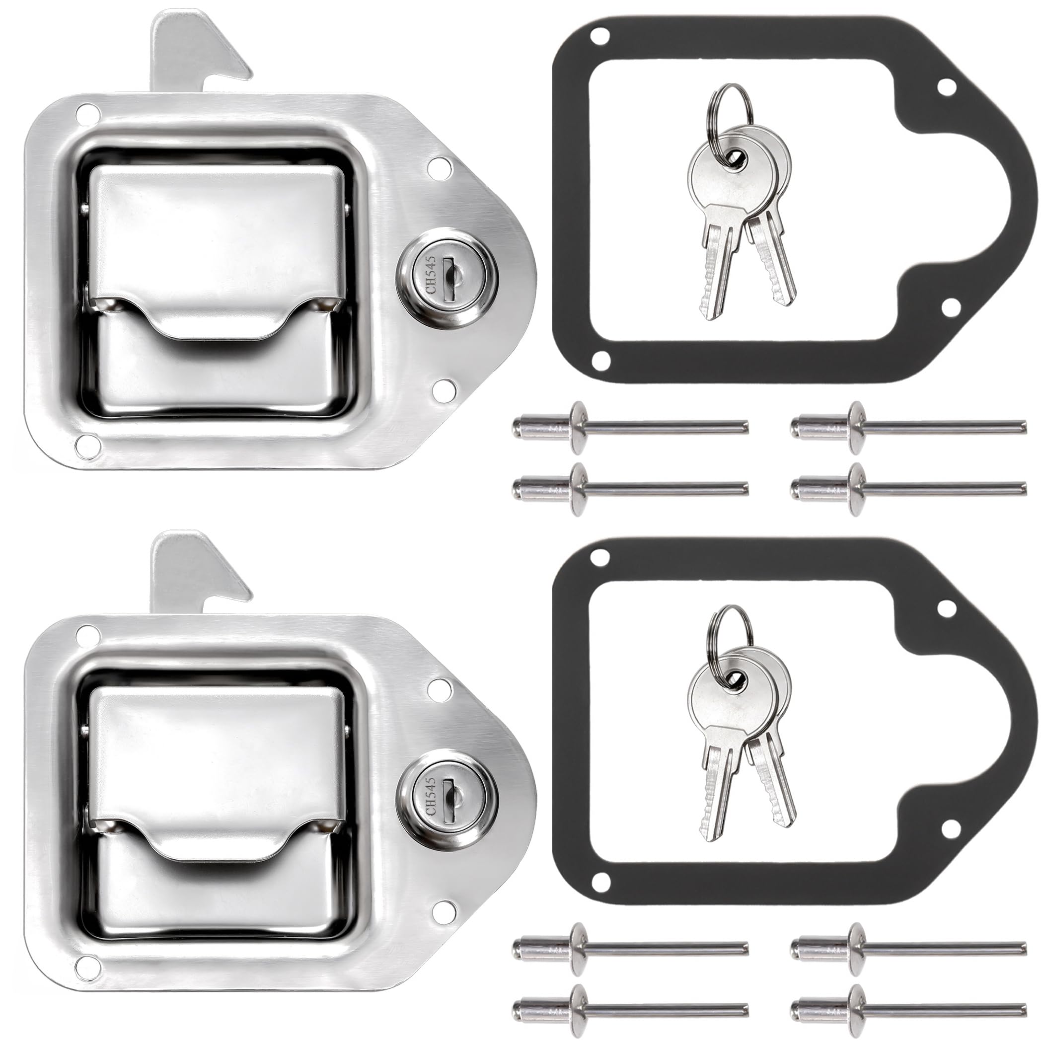 Snapklik.com : Elsjoy Set Of 2 Truck Tool Box Latch, Stainless Steel ...