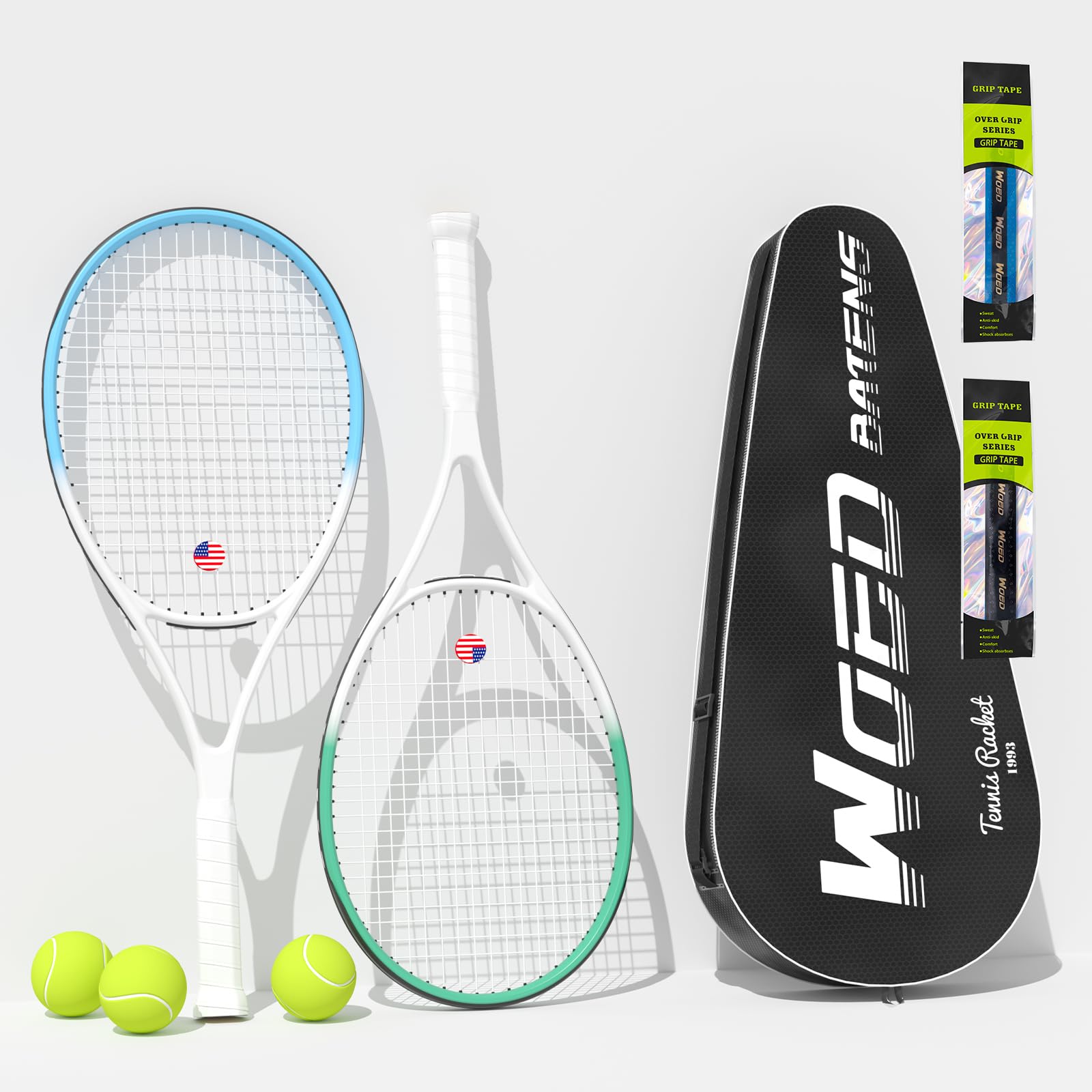Snapklik.com : WOED BATENS Adult 2 Player Tennis Racket