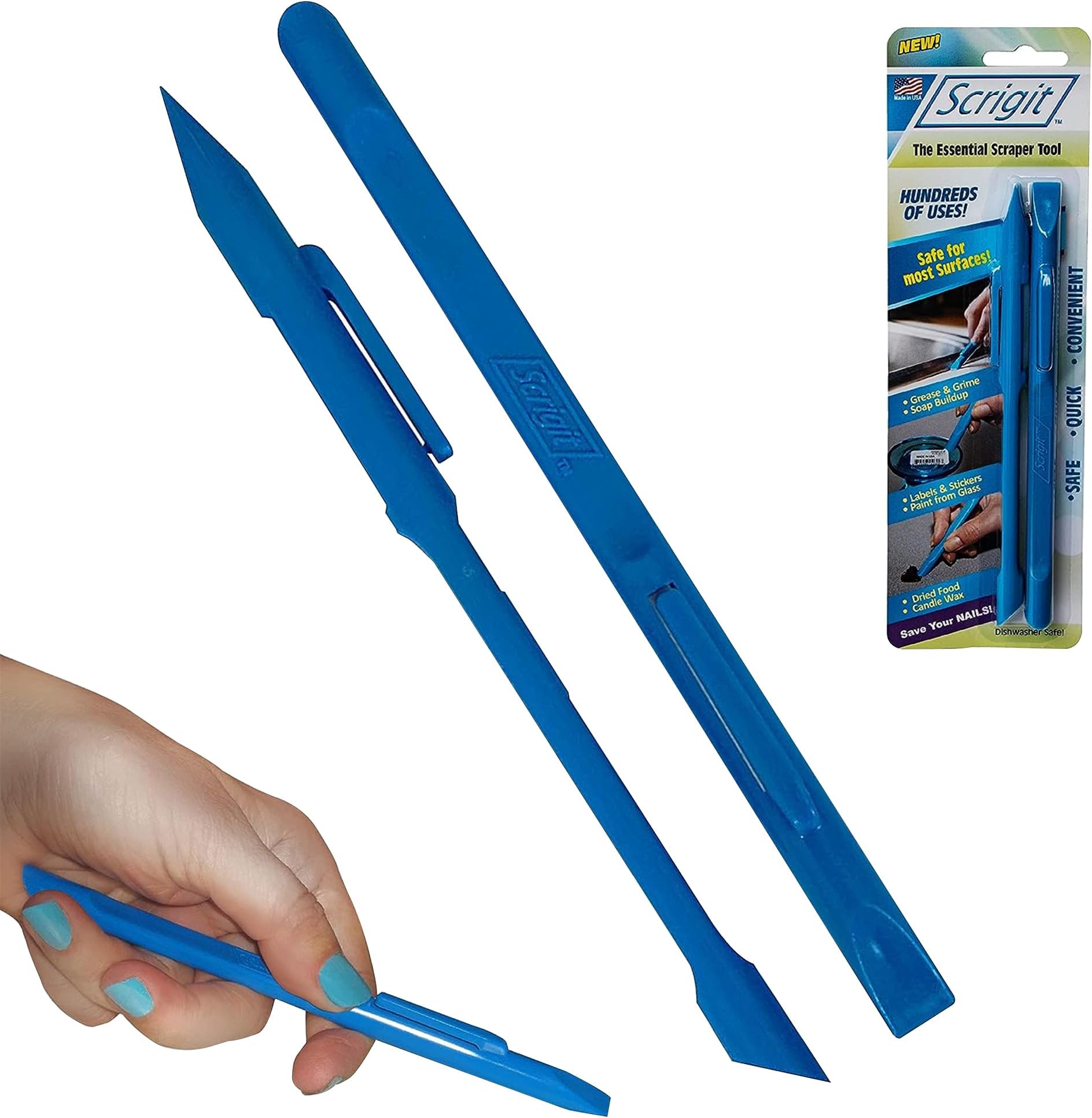 Amazon.com: Moicstiy 12Pcs Plastic Scraper Cleaning Tool Non-Scratch ...