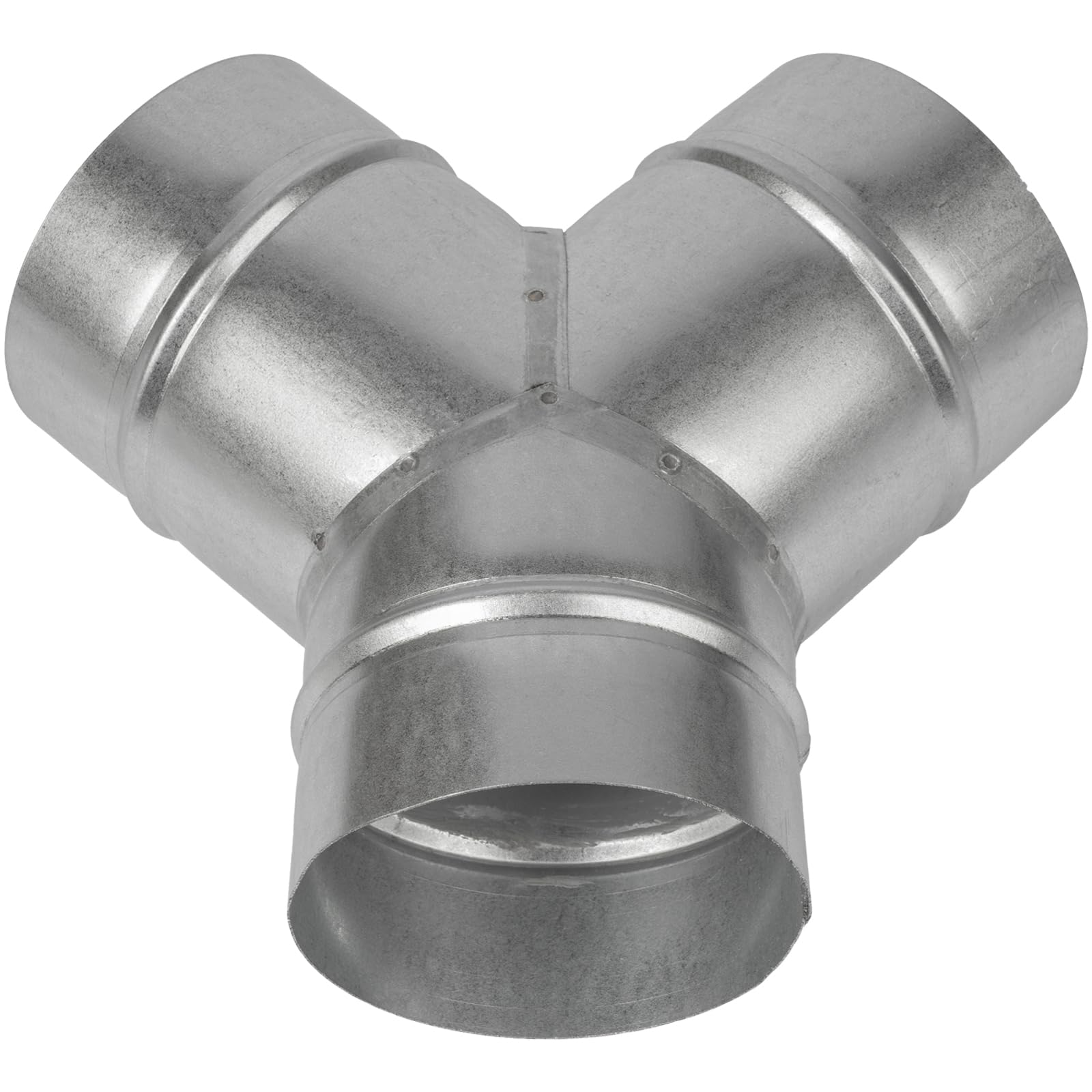 Snapklik.com : 4" Inch Y-Shape Ducting Splitter - 45 Degree Galvanized ...