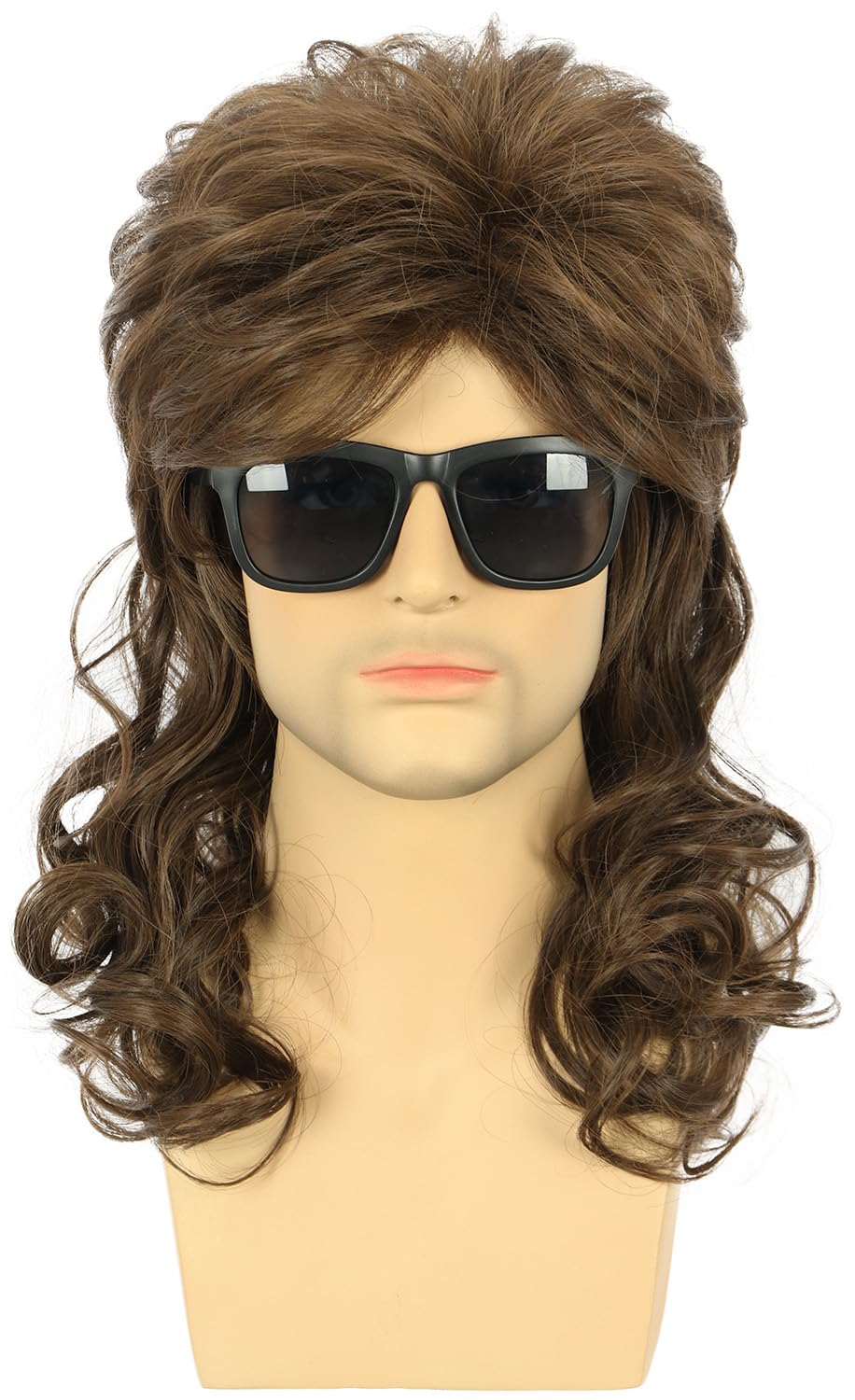 Amazon.com : karlery Men Women Long Curly Dark Brown 70s 80s Heavy ...