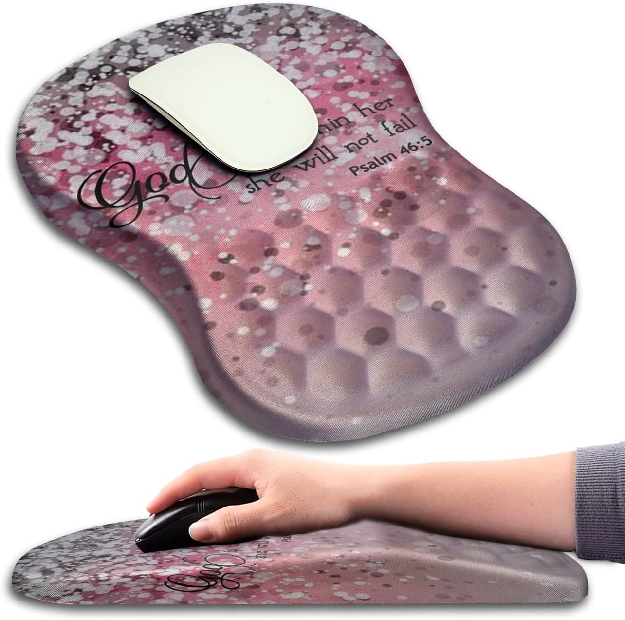 Amazon.com: KUOSGM Mouse Pad Wrist Support, Ergonomic Mouse Pad with ...