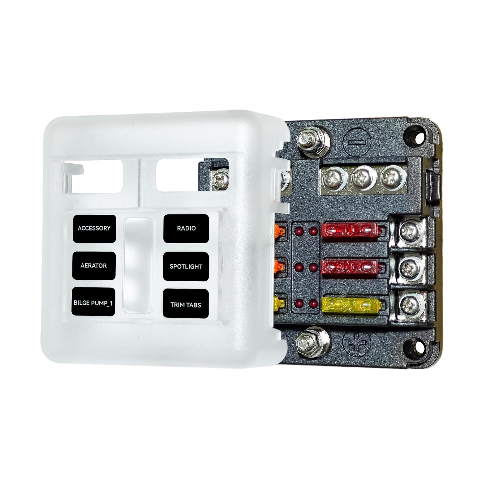 Snapklik.com : Fuse Block, 12-24V Marine Fuse Block Waterproof Boat ...
