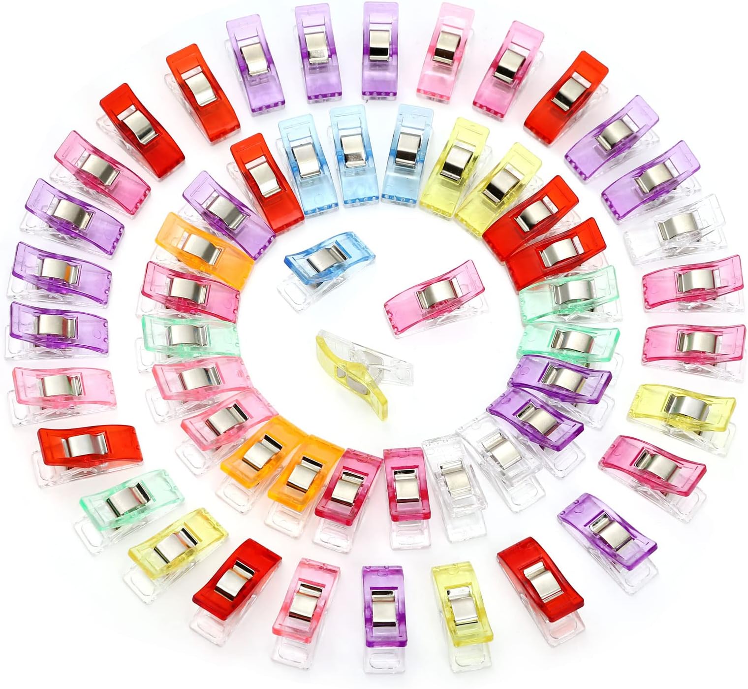 Amazon.com: GWHOLE Pack of 60 Sewing Clips for Quilting Crafting, Multi ...