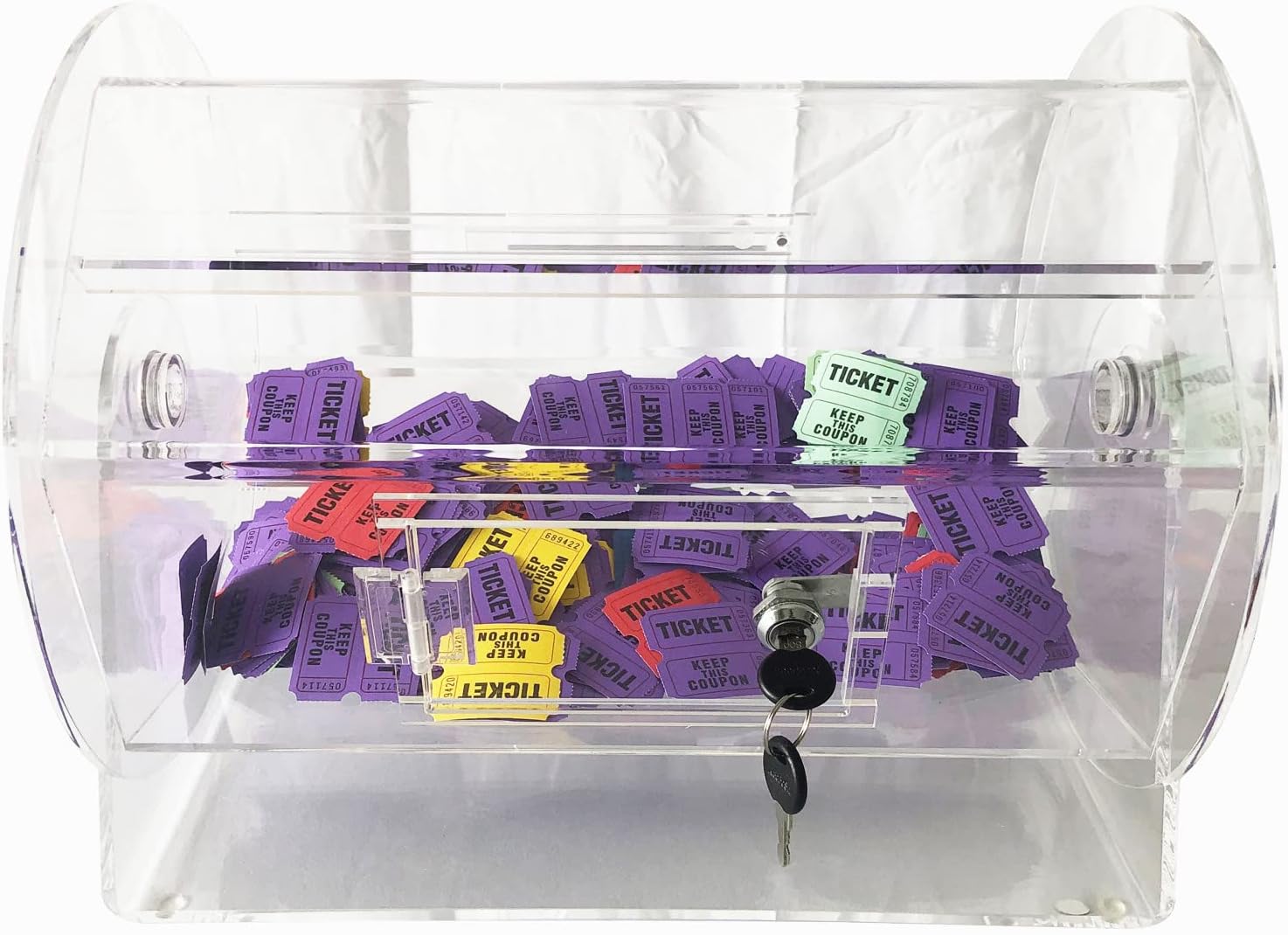 Amazon.com : Acrylic Raffle Drum, Clear Raffle Ticket Drum Spinner Cage ...