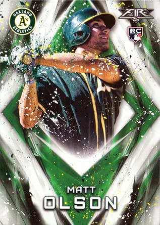 Amazon.com: 2017 Topps Fire Baseball #3 Matt Olson Rookie Card ...