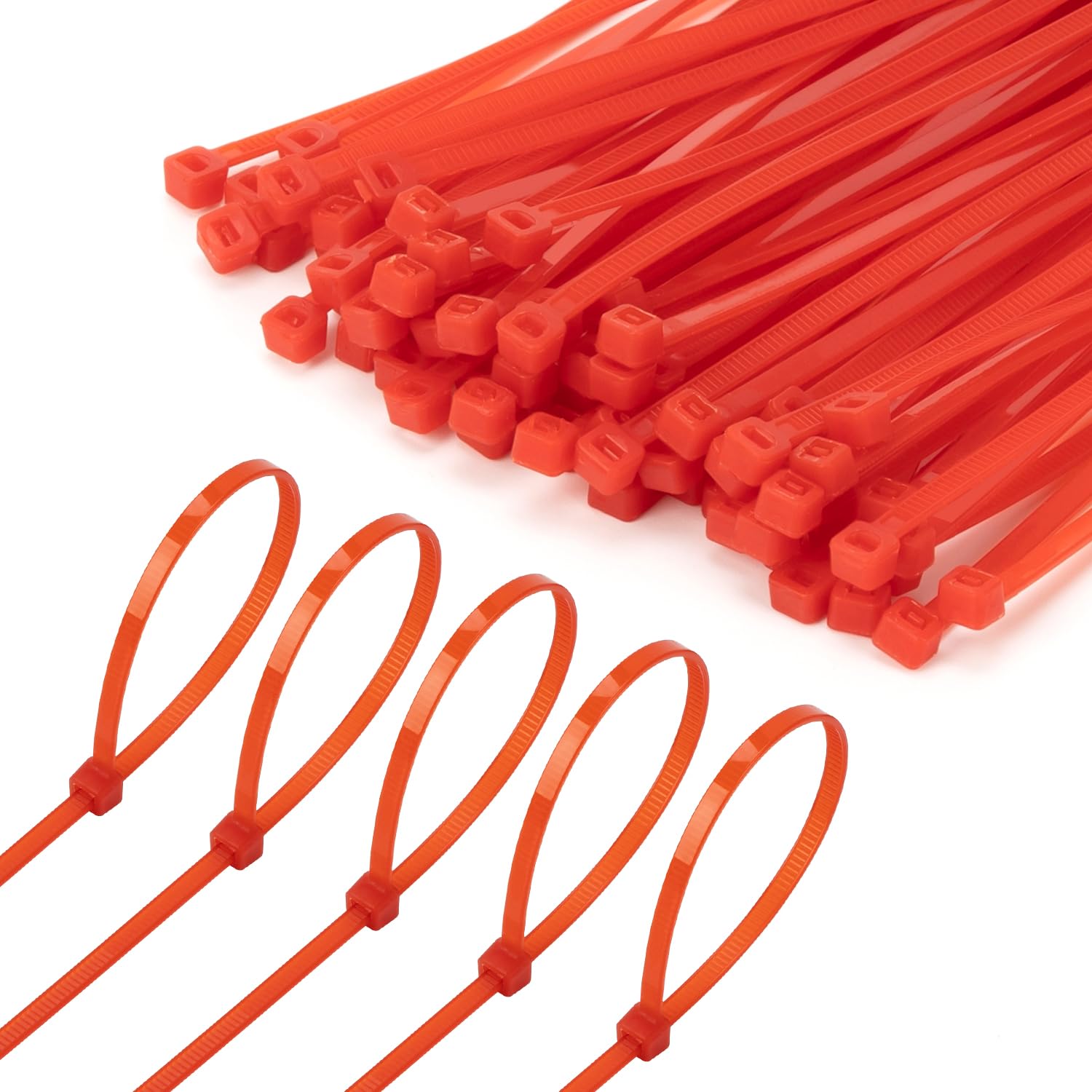 Snapklik.com : 6 Inch Red Zip Tie 1000 PCS, 18 Lbs - Small To Medium ...
