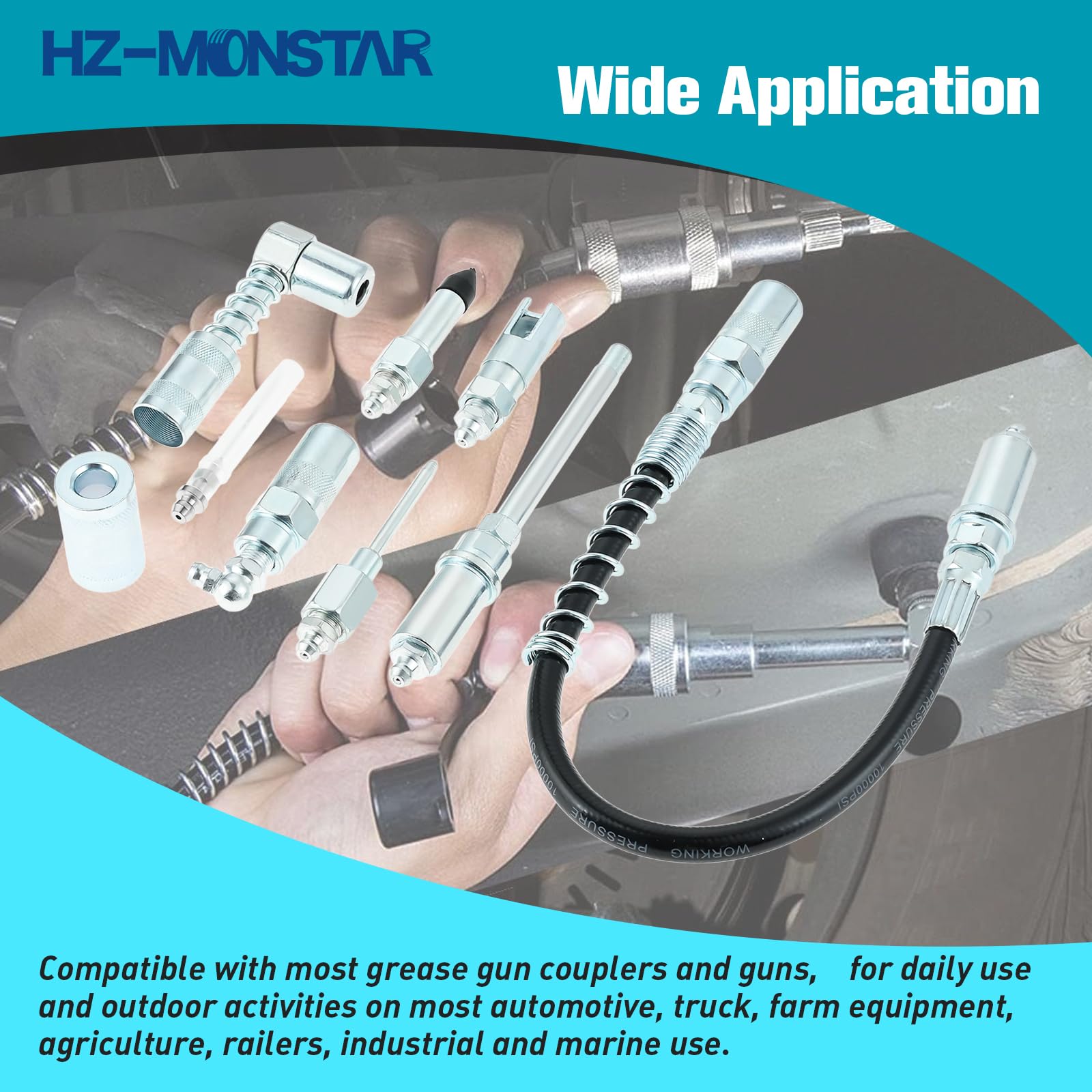 Snapklik.com : HZ-MONSTAR 9Pcs Quick Connect Greg Accessory Kit, Grease ...
