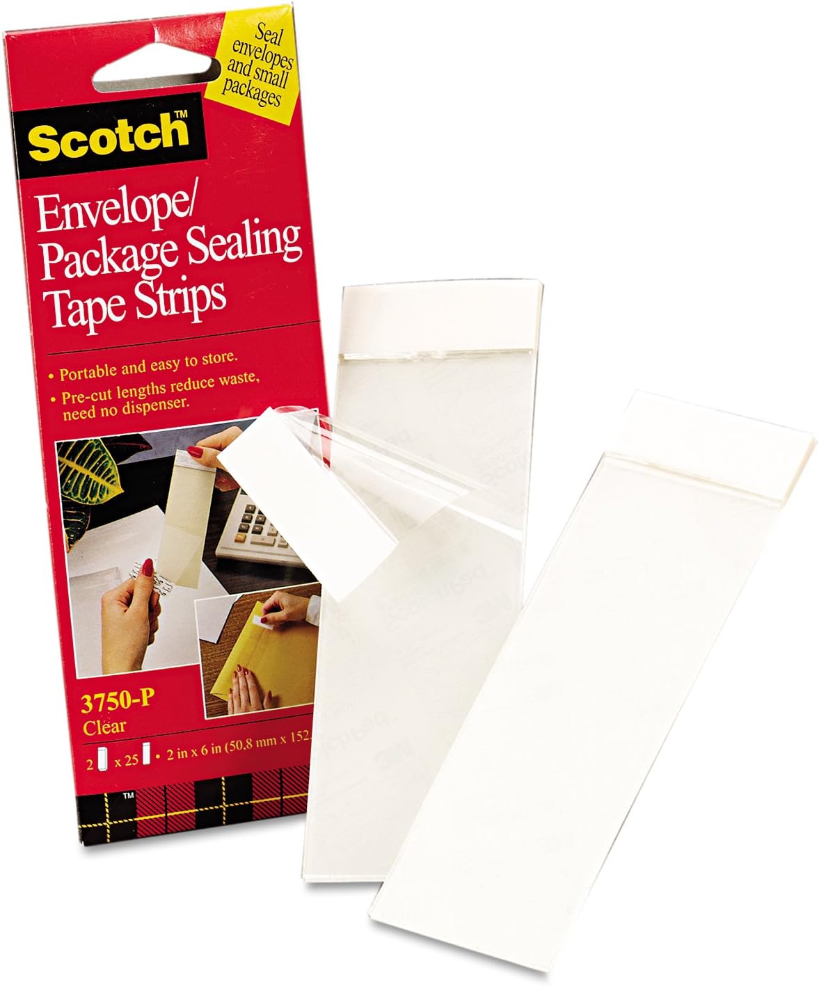 3M Tape Sheets 3750P, Clear, 2 in x 6 in, Clear, 25 per Pad, 2 Pads per ...