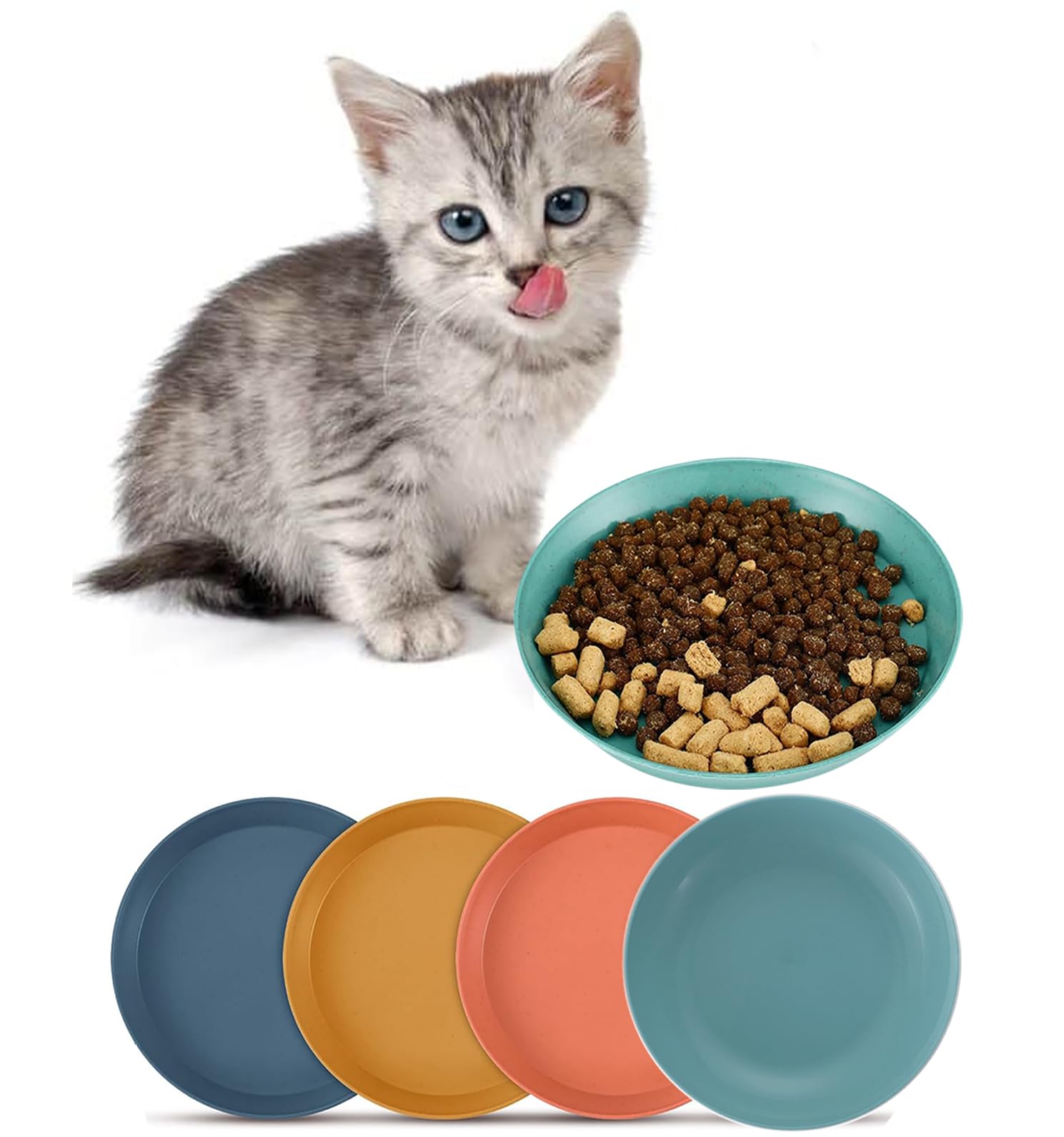 Amazon.com : Puctstone 8 Pack Cat Bowls for Indoor, Cat Food Dish ...