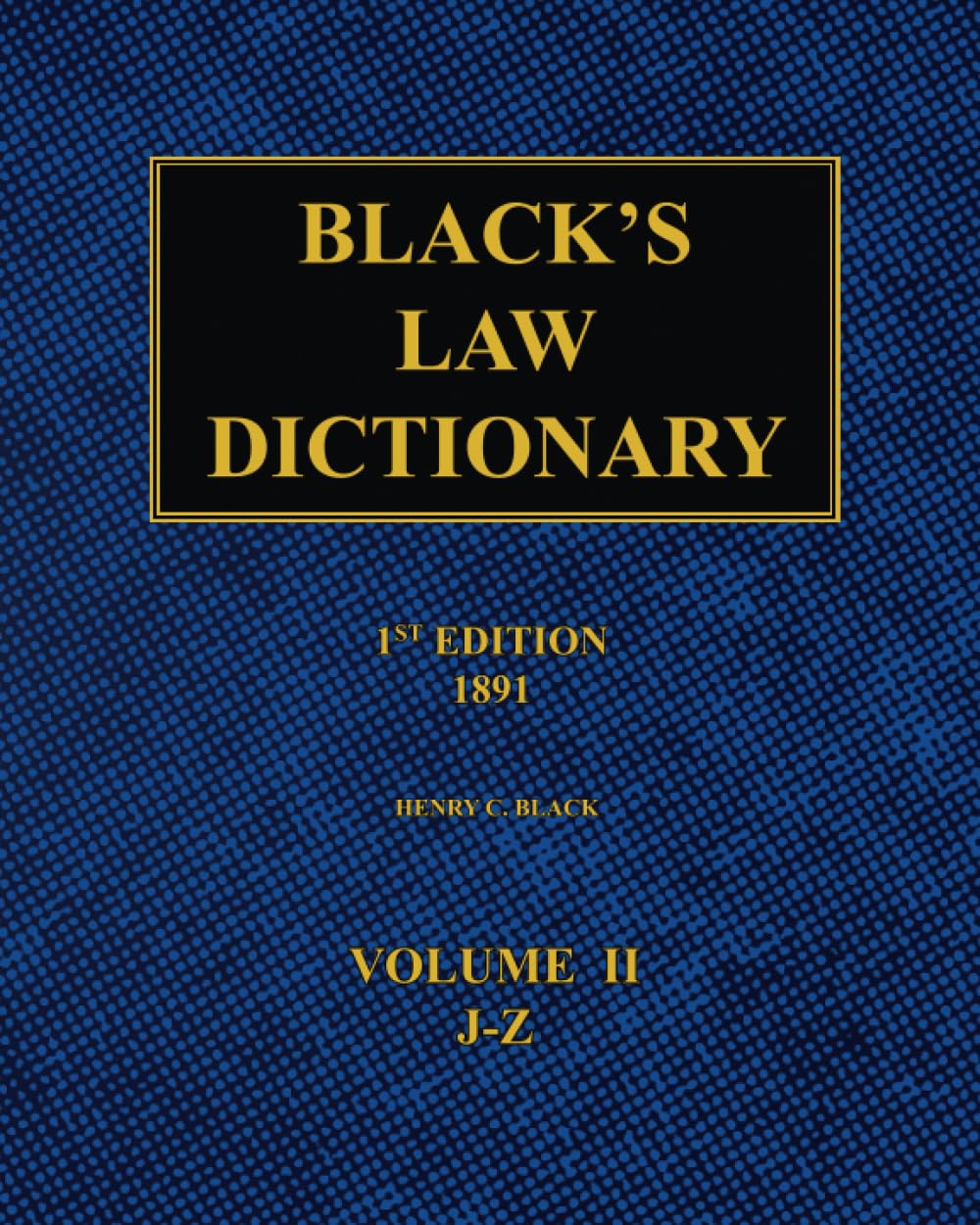 Amazon.com: Black's Law Dictionary - 1st Edition (1891): Volume 2: ...