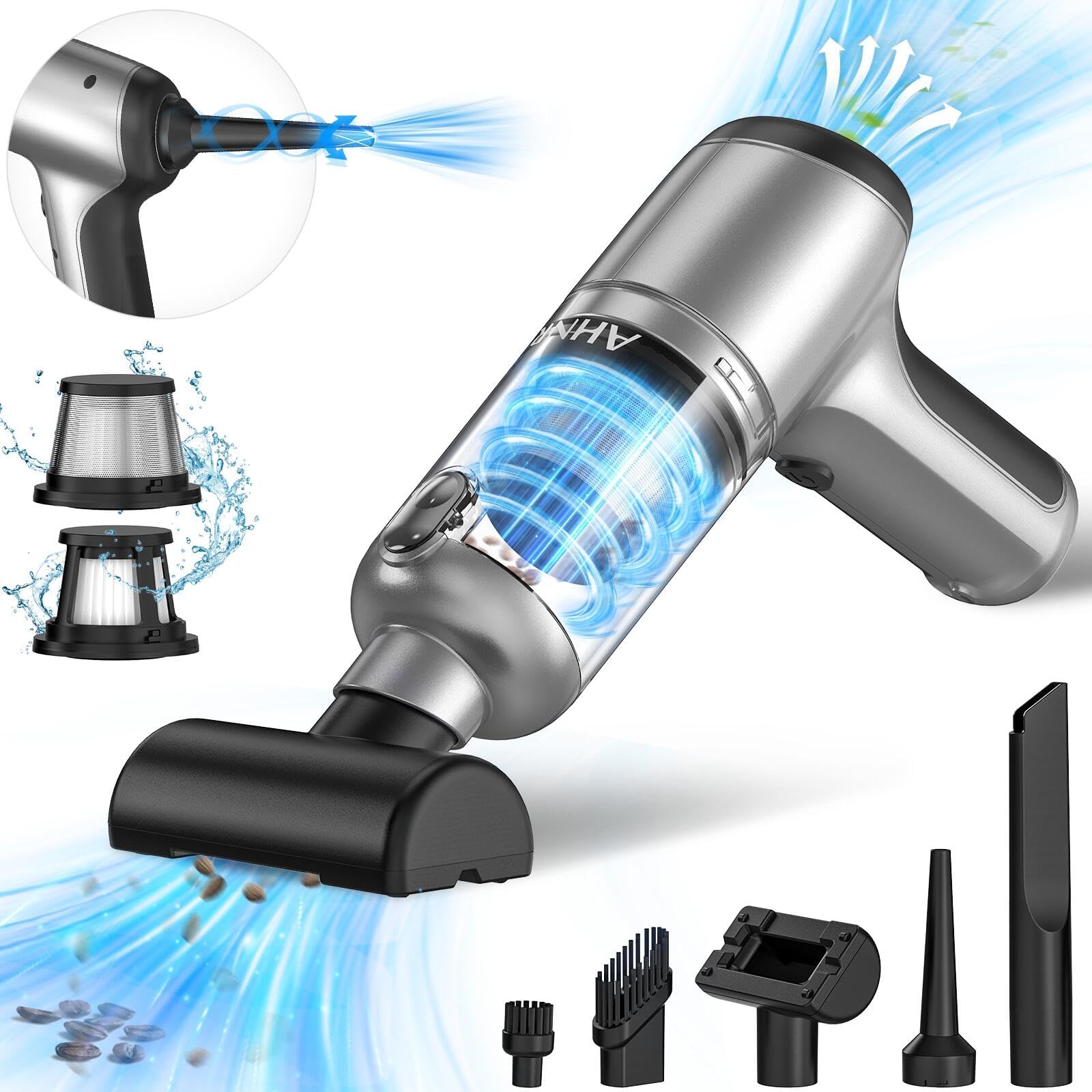 Amazon.com: EYYA Handheld Car Vacuum Cleaner Cordless, 15000PA High ...