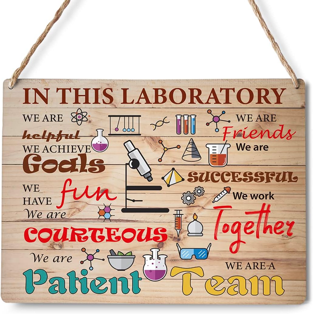 Amazon.com: Inspirational Quote in This Laboratory We are Friends Wood ...