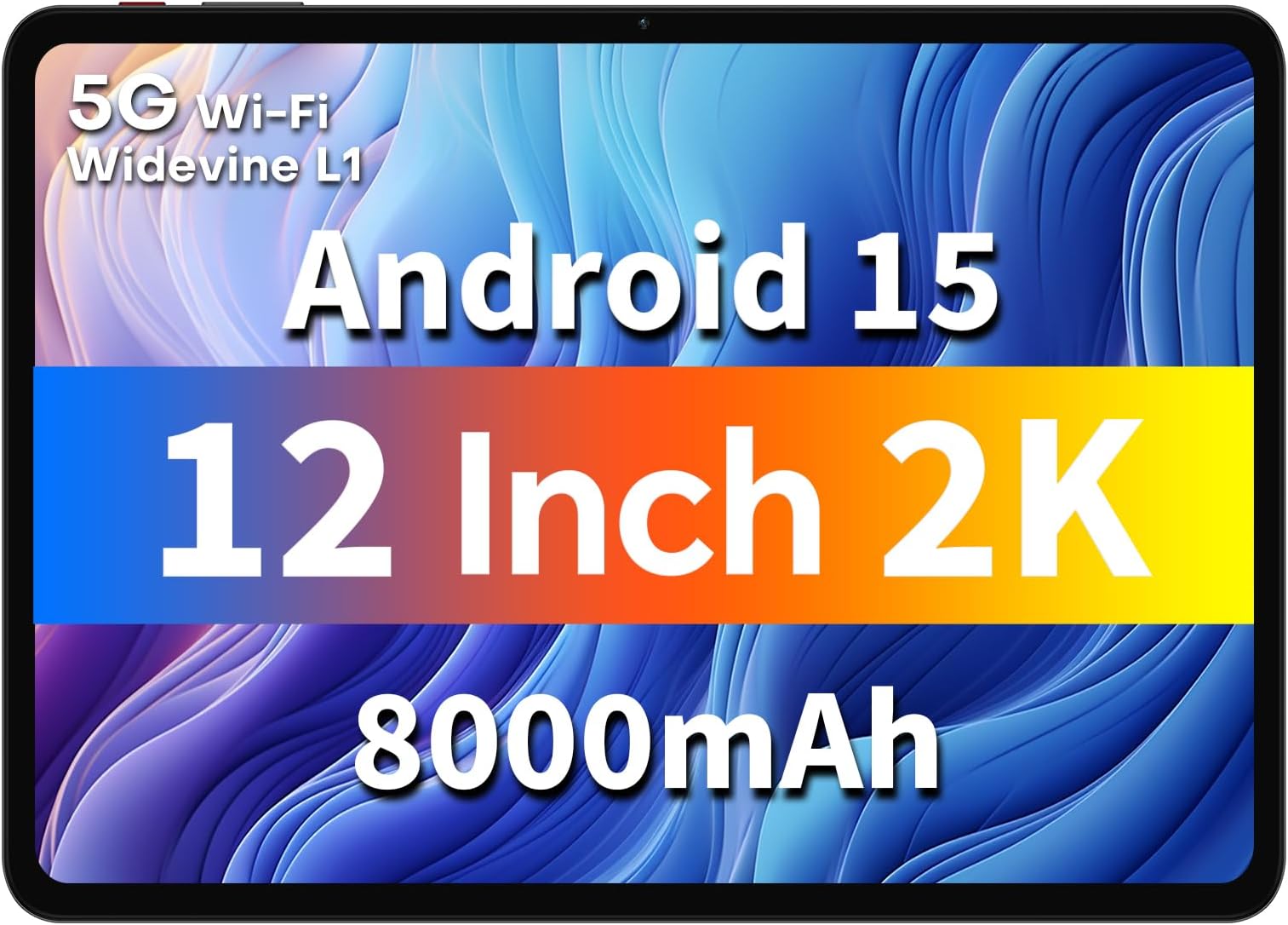 ODEA Tablet 12 Zoll 2K 2000x1200 Display, A12 Android 15 Tablets, 12GB RAM+128GB ROM, 8000mAh ...