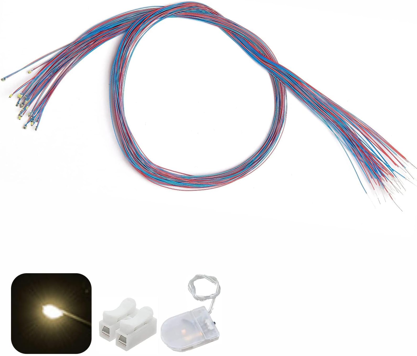 Amazon.com: ZZHOB 25pcs Pre-Wired 0402 SMD LEDs (No Resistor, Warm ...