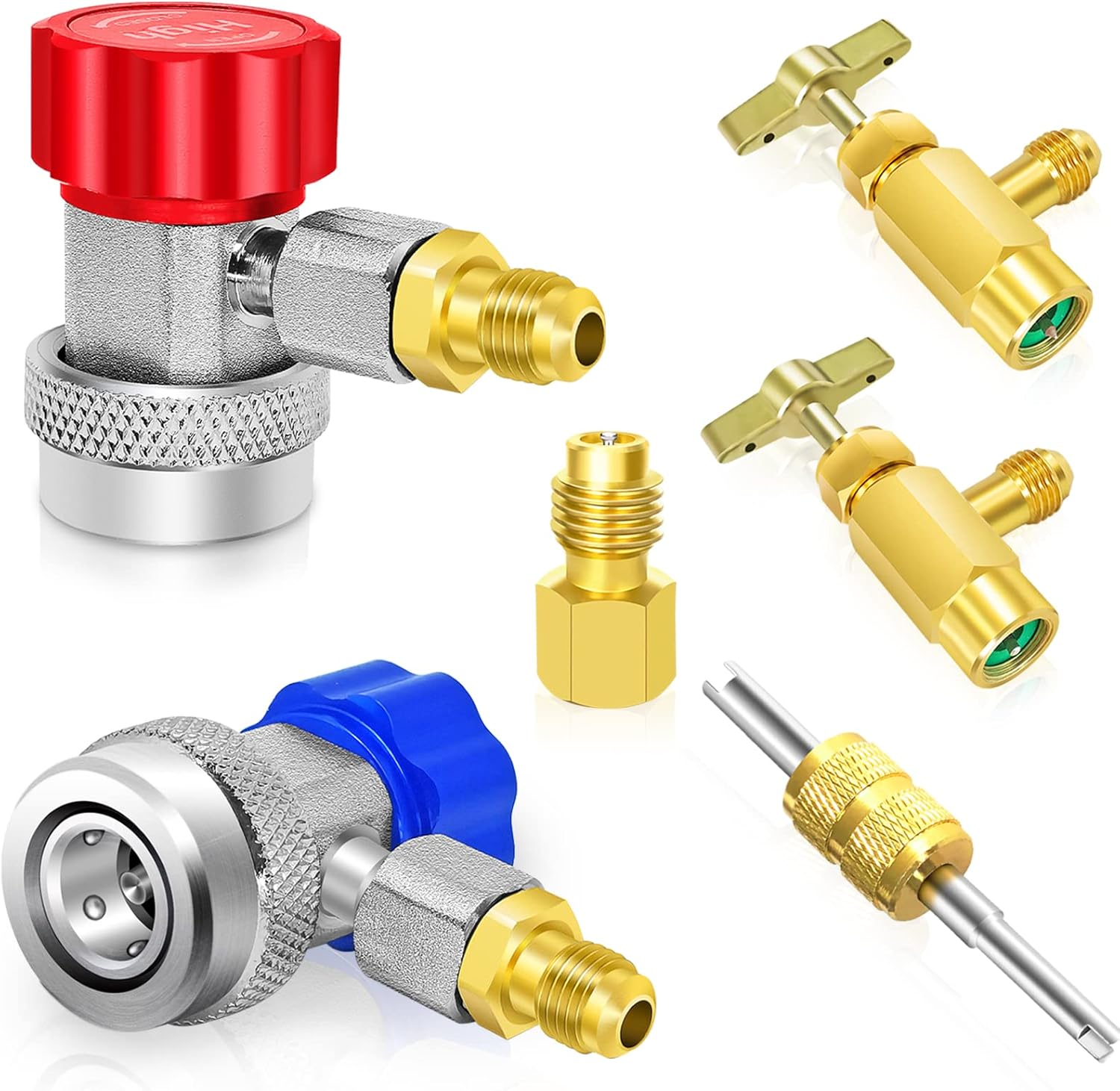 Amazon.com: AC R134a Adapters Kit, R134a Quick Couplers with Self ...