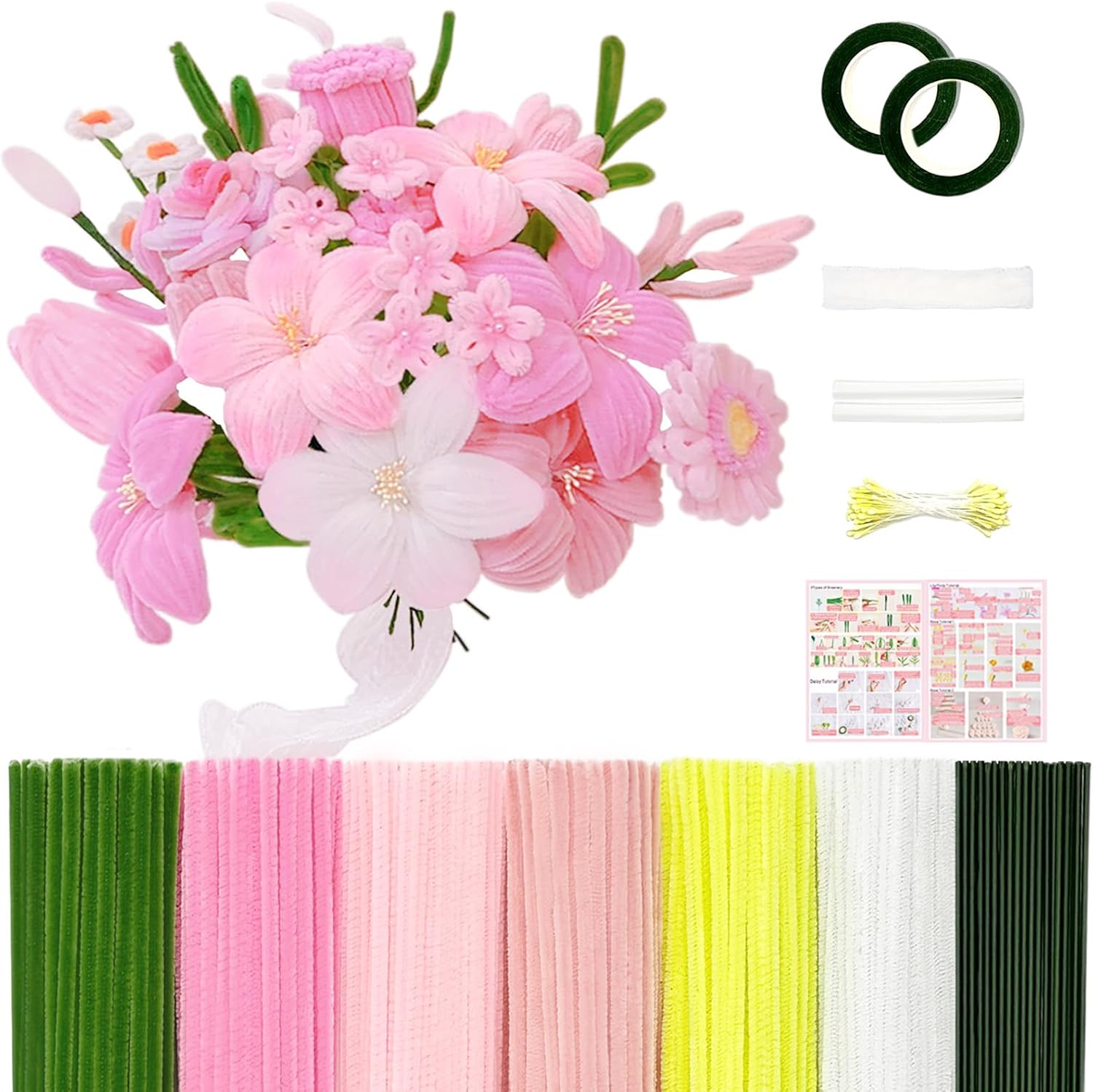 Amazon.com: 601PCS Thick Pipe Cleaners Craft Kit–Pipe Cleaners Bulk ...