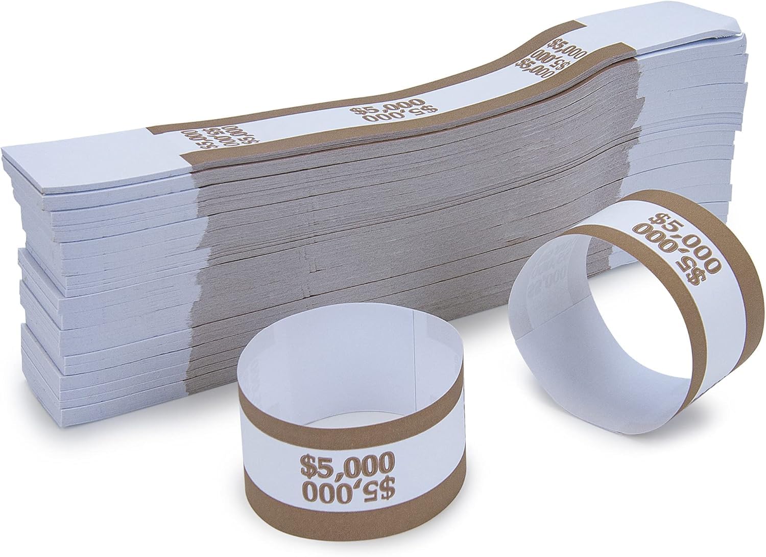 Amazon.com : L LIKED Pack of 500 Currency Band Self Sealing Currency ...