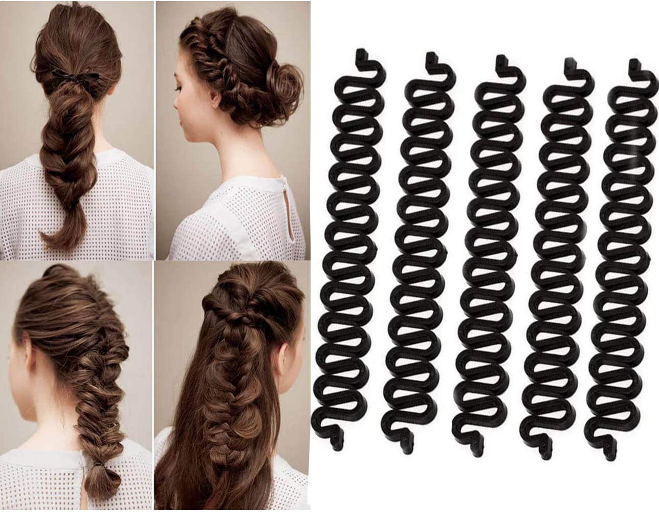 Amazon.com: 5 PCS Hair Braiding Tool Women Hair Styling Clip French ...