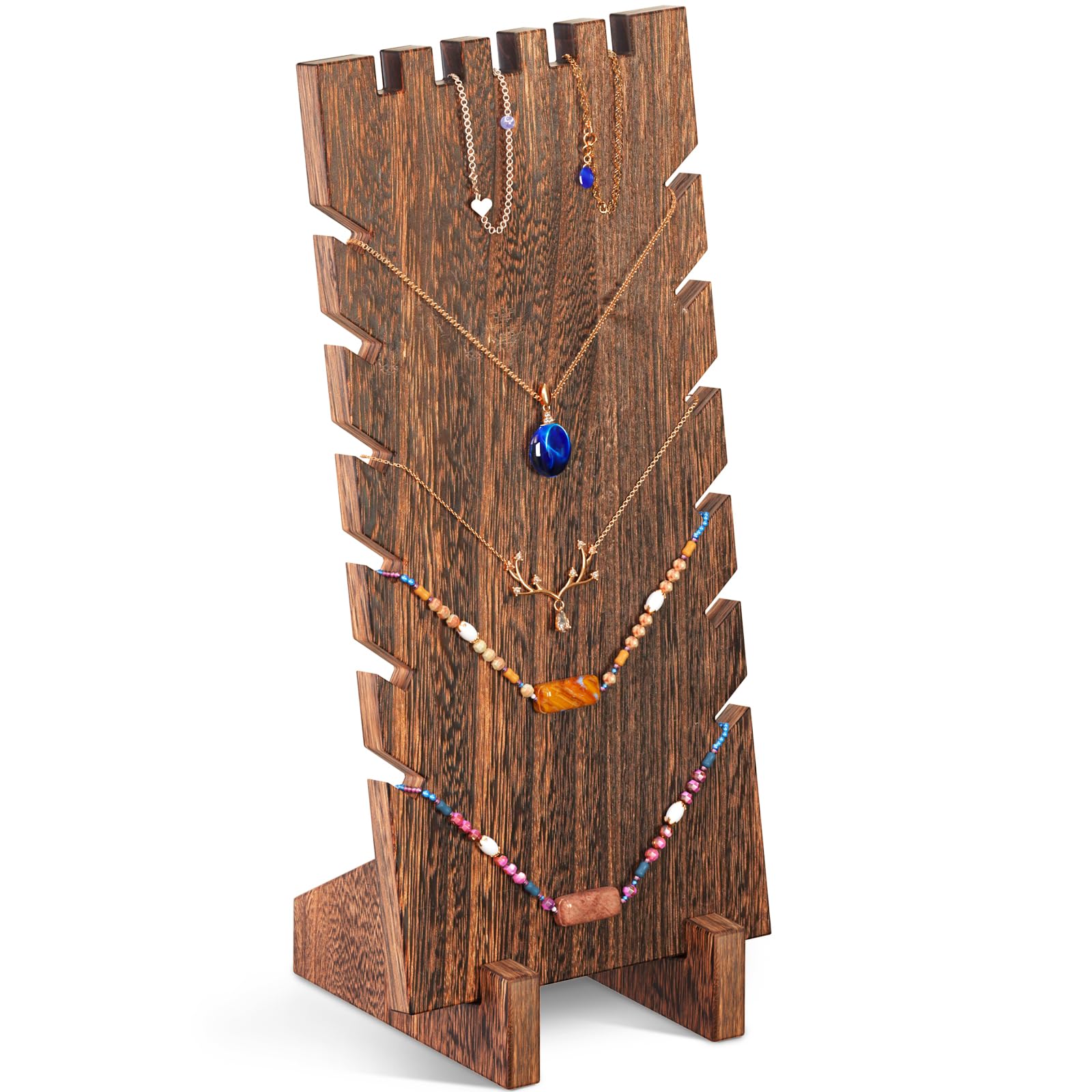 Lolalet Wooden Jewelry Display Series, Necklaced Bracelets Earrings ...