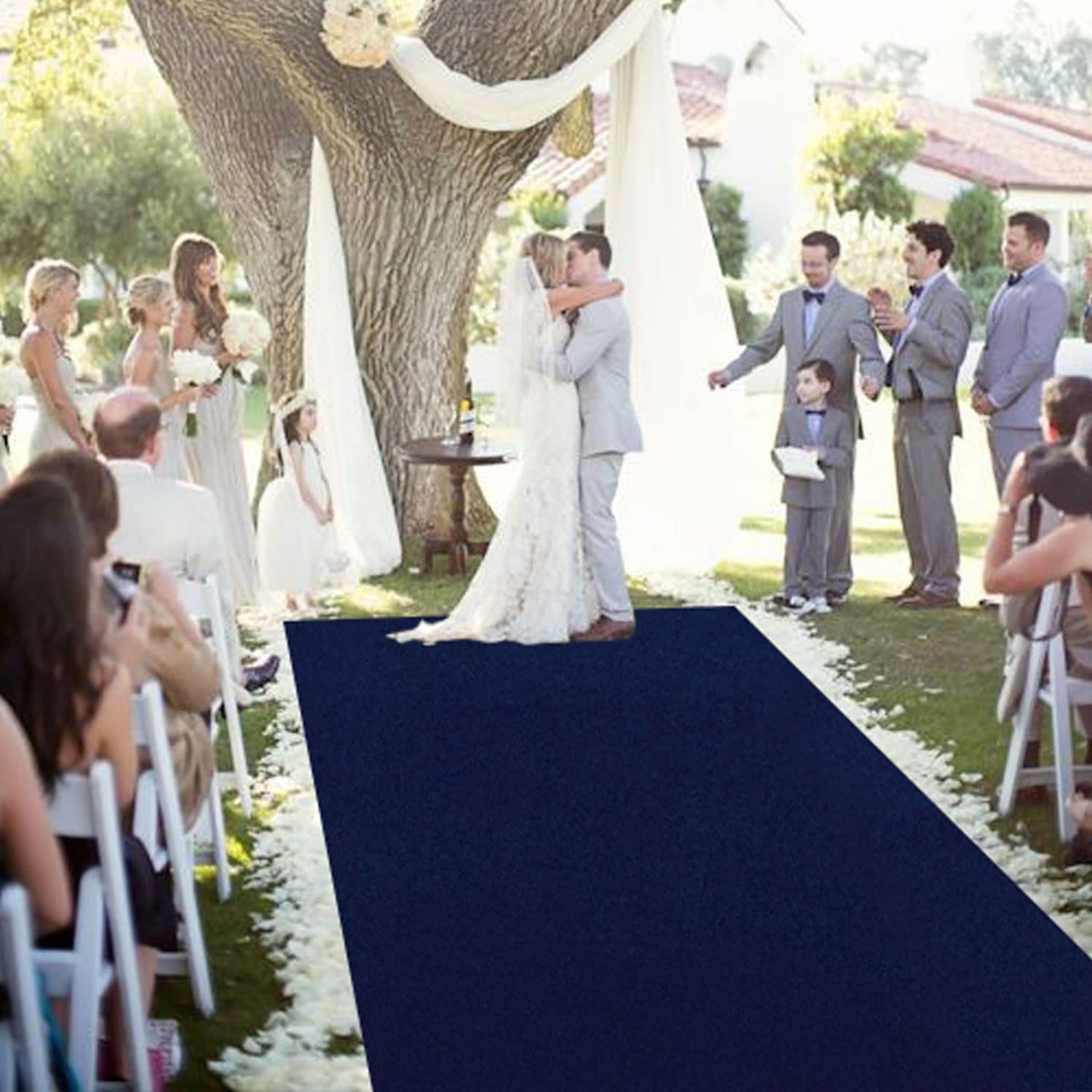 Navy Aisle Runner FUHSY Navy Blue Aisle Runner 2FTx15FT Wedding