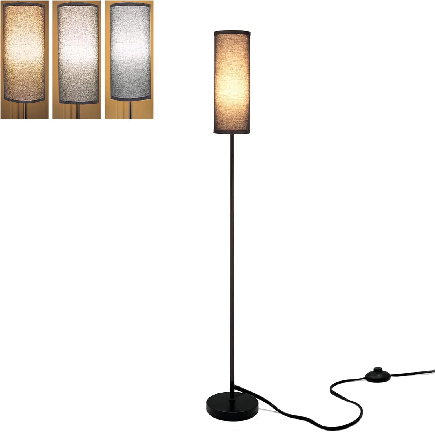 JHuiLap LED Floor Lamp Simple Design, Modern Floor Lamp with Shade ...
