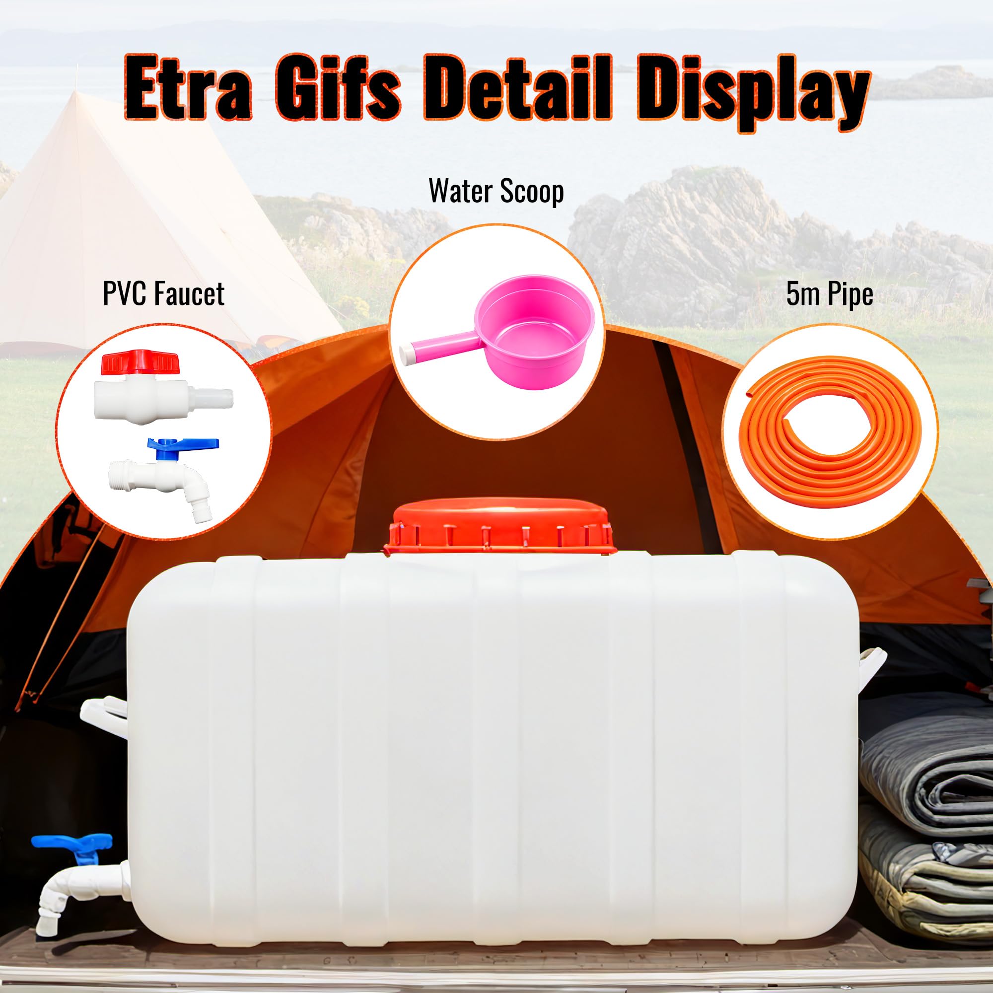 Snapklik.com : 21Gallon/80L Water Storage Tank, Portable Water Tank For ...