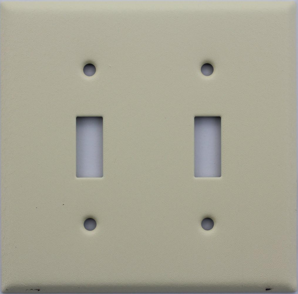 Ivory Wrinkle 2 Gang Toggle Switch Wall Plate Paintable Cover - Amazon.com