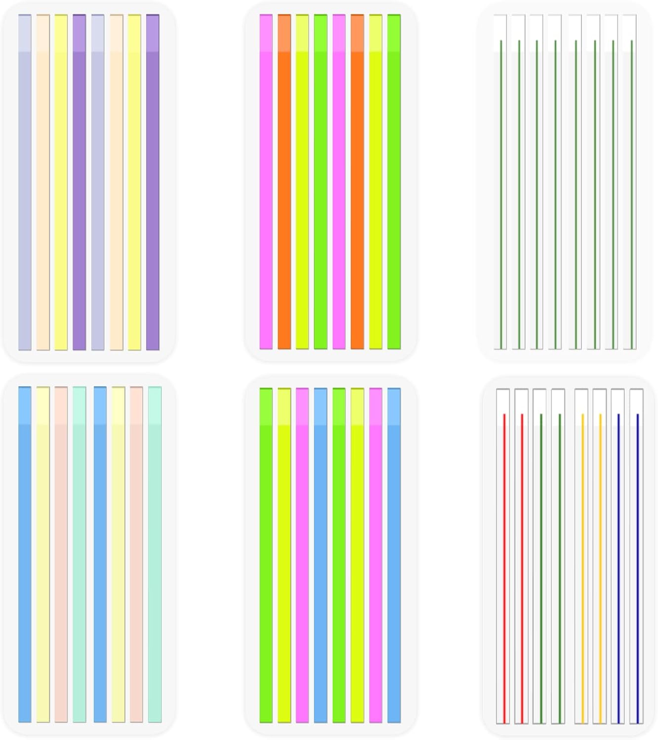 Amazon.com : BAYTORY 960Pcs Transparent Highlighter Tape Reusable ...
